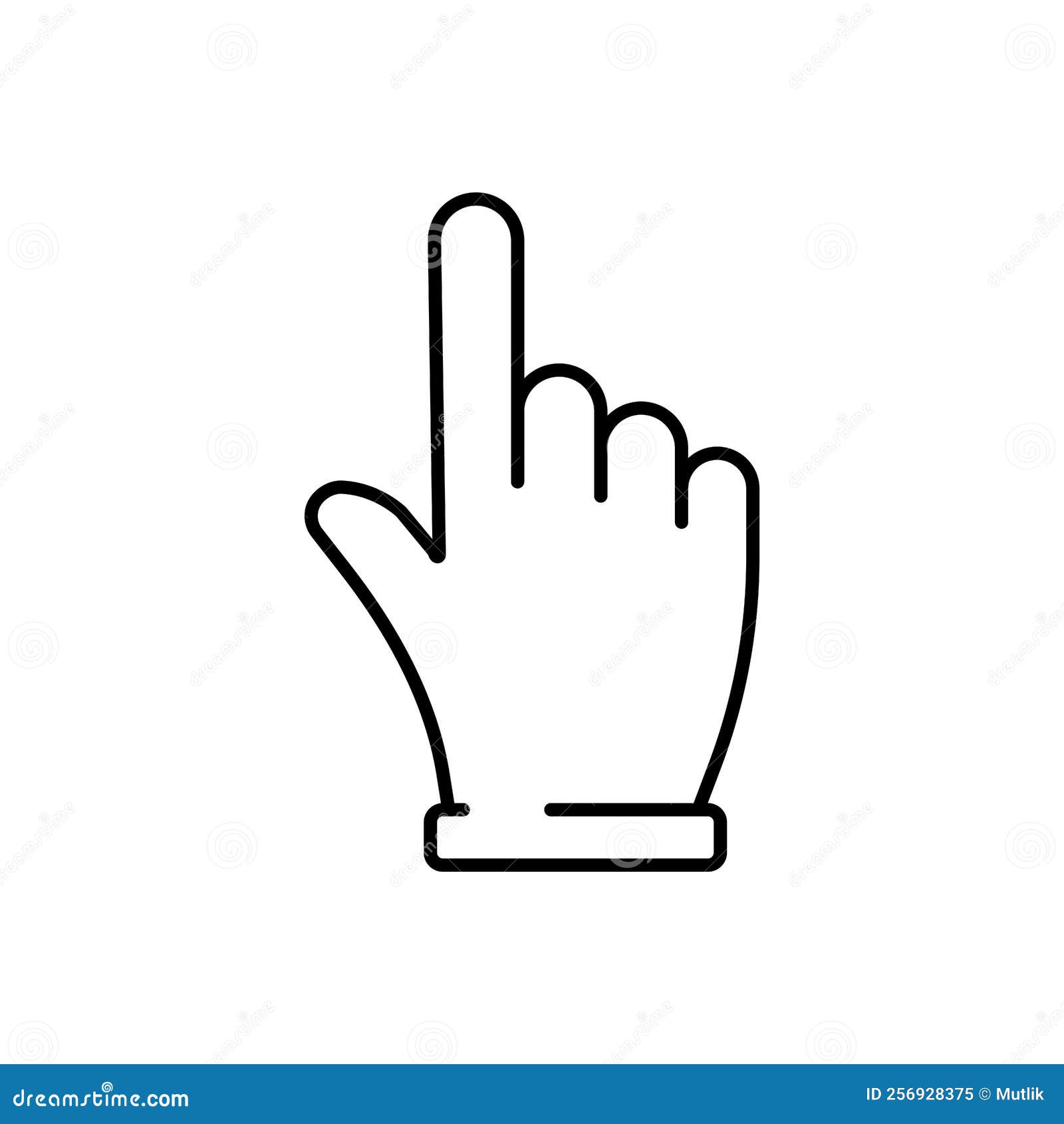 A Simple Linear Cursor Icon in the Form of a Human Hand Stock Vector ...