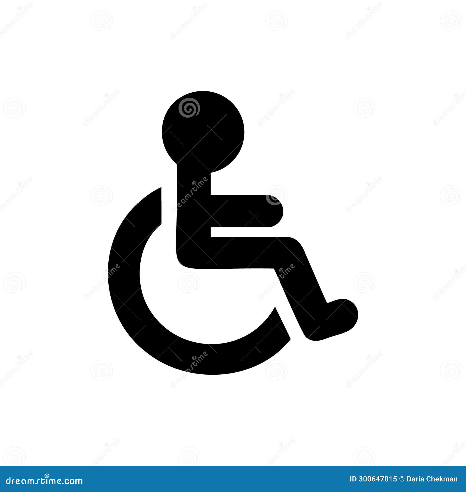 Simple Linear Icon of Disability Symbol Stock Illustration ...