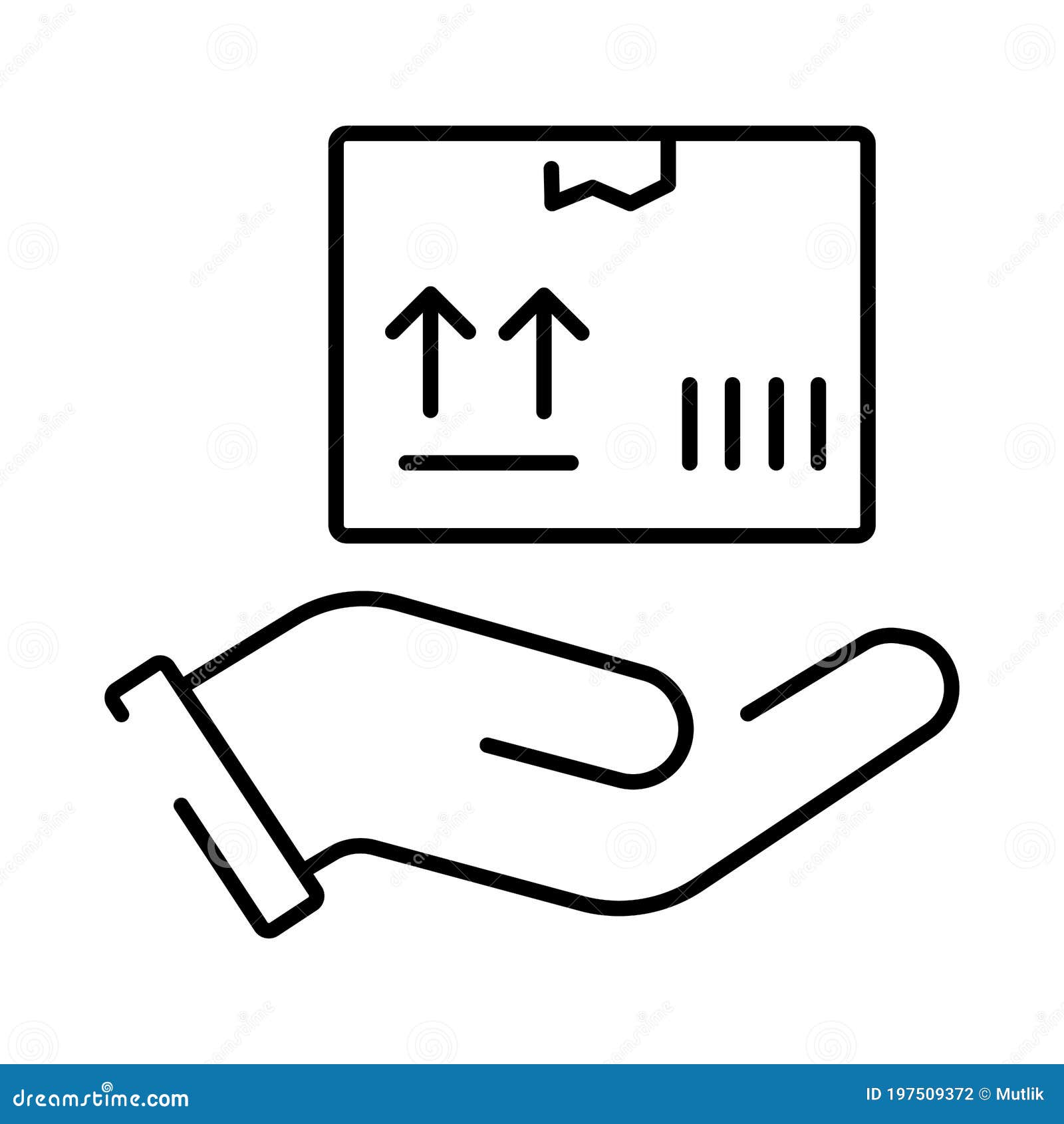 A Simple Linear Icon for a Parcel or Delivery Point Stock Vector ...