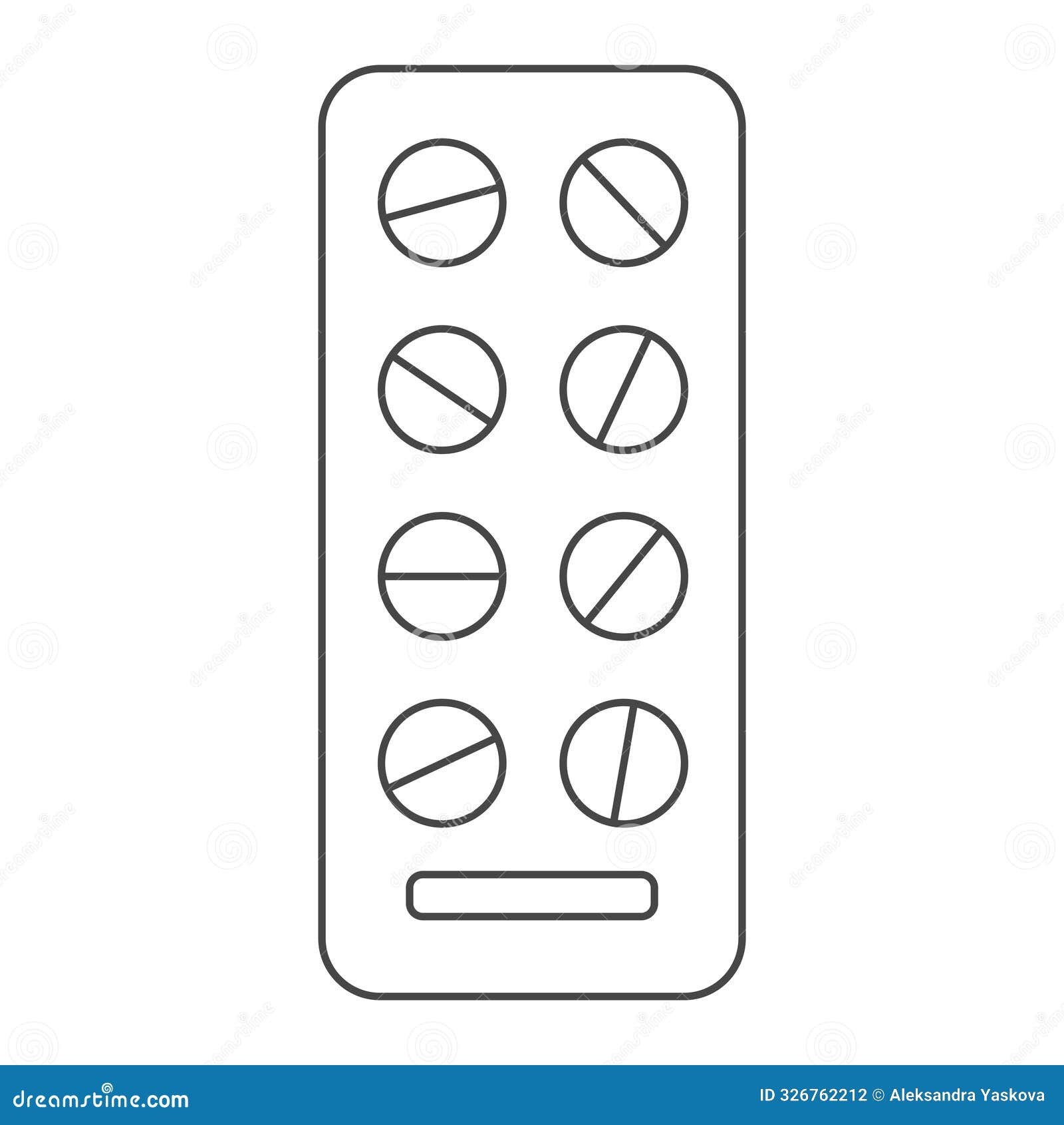 Simple Linear Illustration of Pill Pack Icon. Minimal Line Style.Pill ...