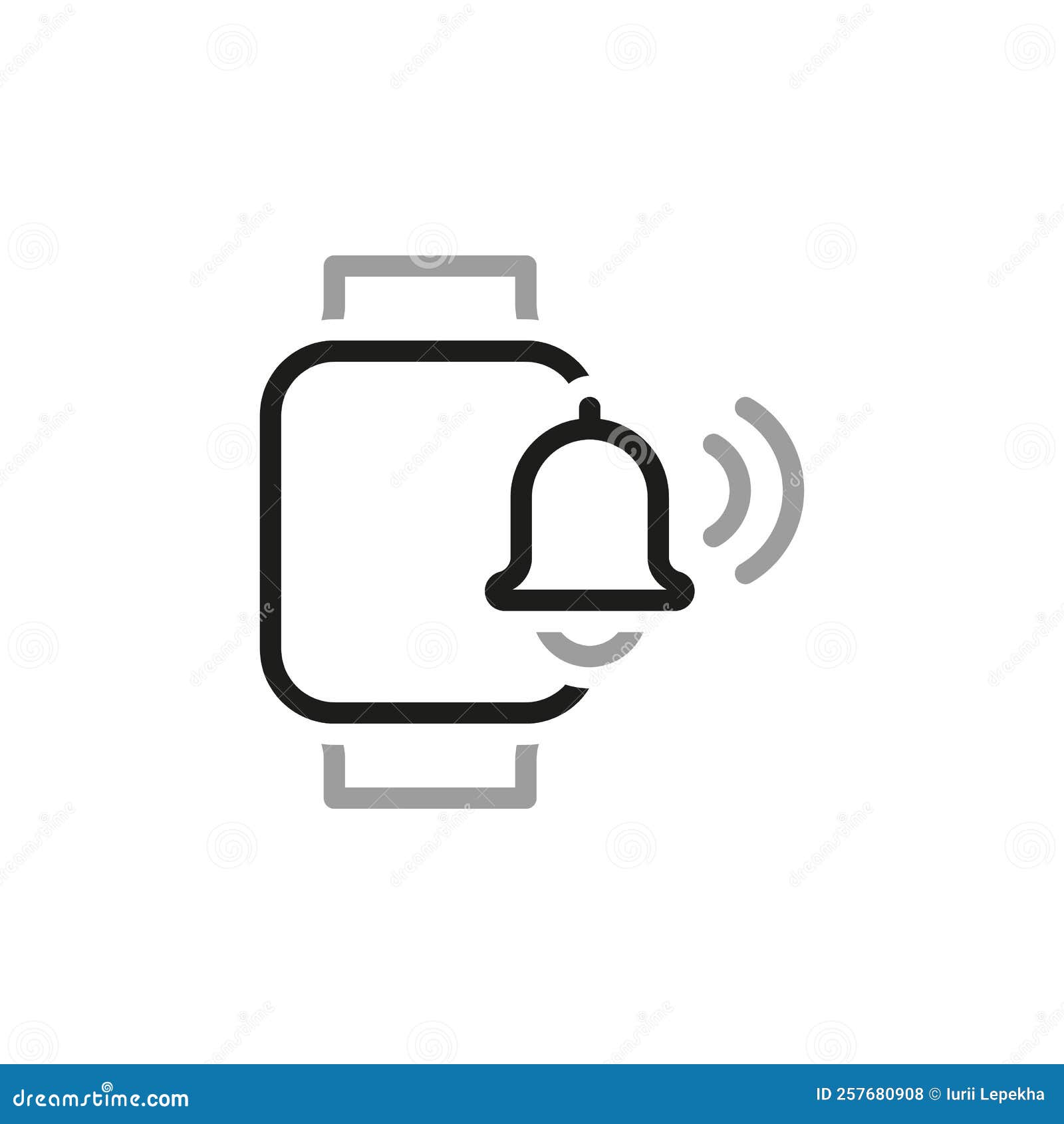 Simple Linear Vector Icon Related To Watch Notification. Line Icons ...