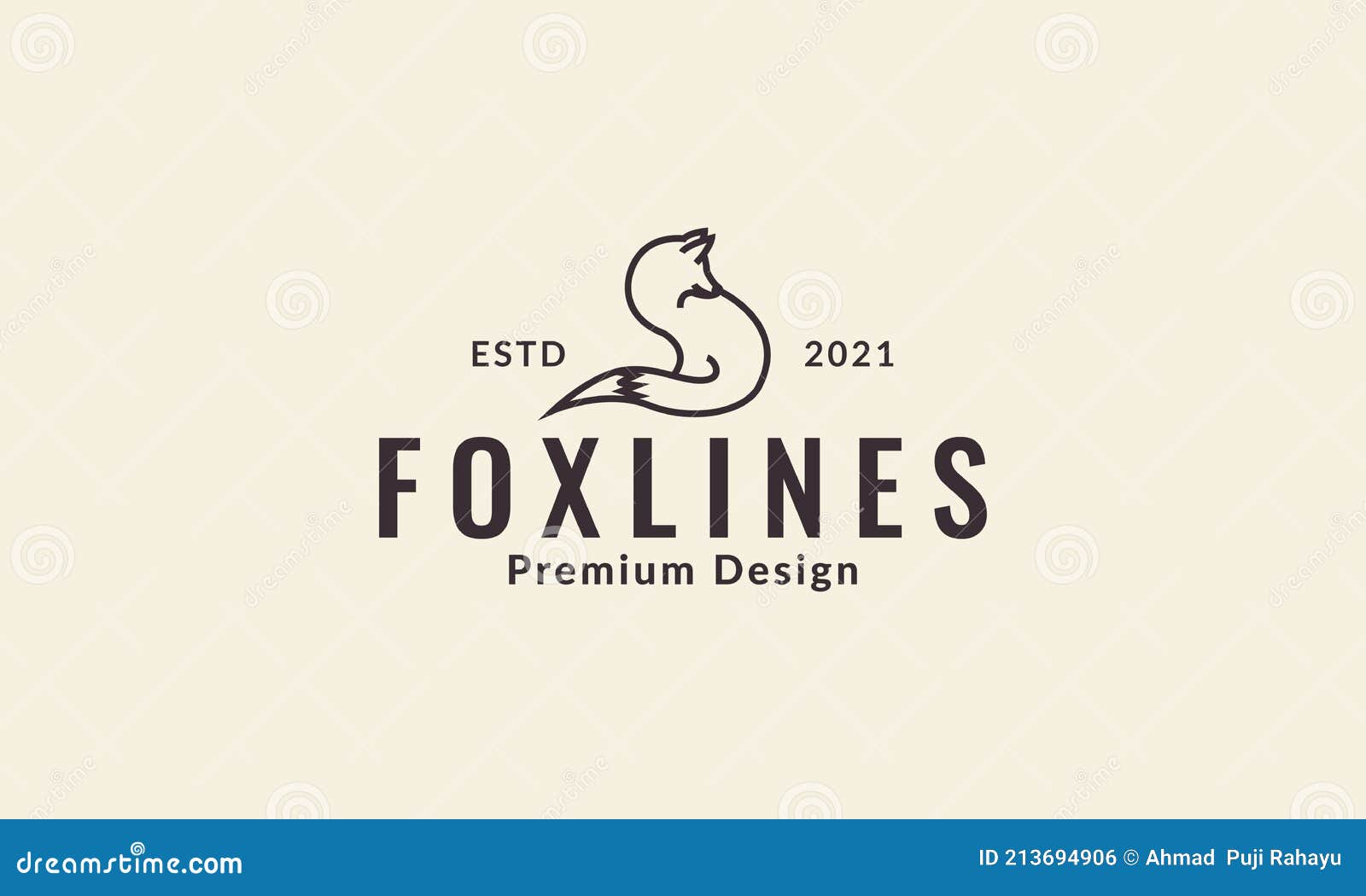 Simple Lines Animal Fox Modern Logo Vector Symbol Icon Design ...