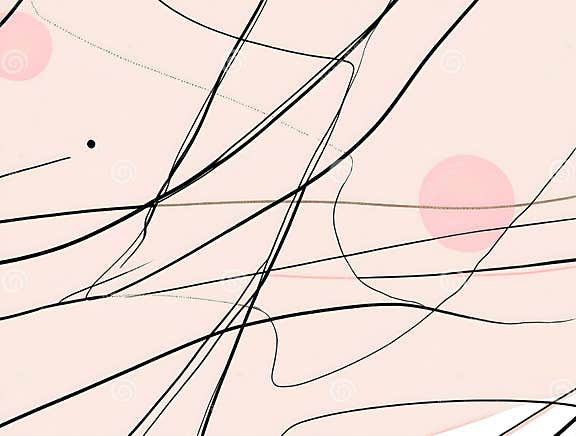 Simple Lines Drawing. a Simple Line Drawing on a Pink Background Stock ...