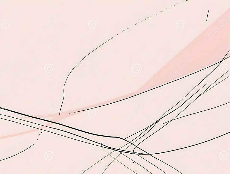 Simple Lines Drawing. a Simple Line Drawing on a Pink Background Stock ...