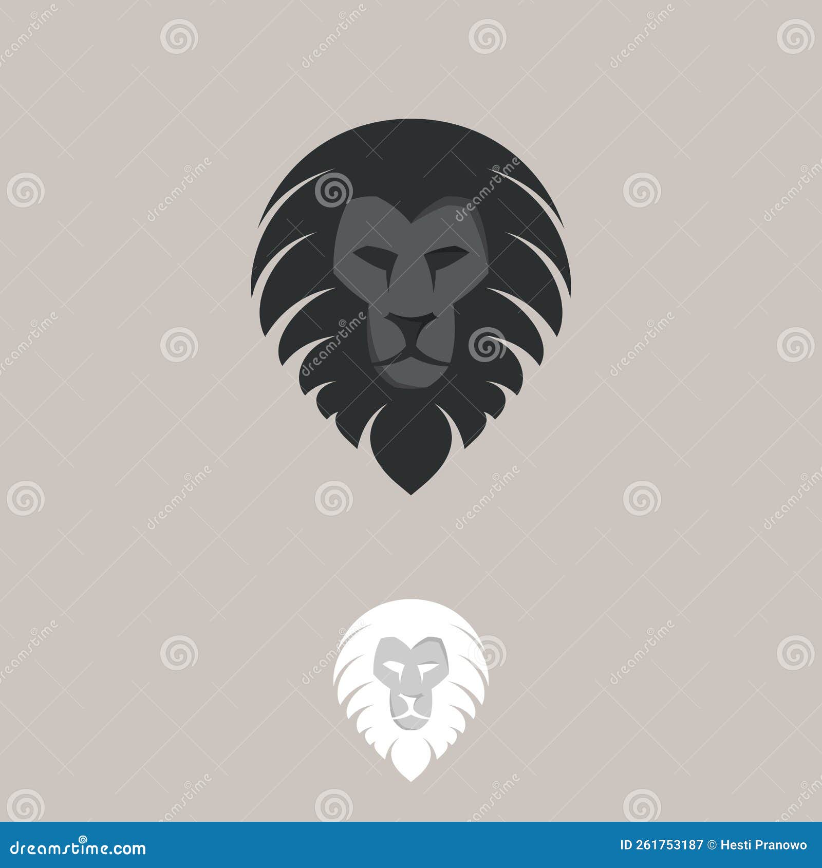 Simple Lion Logo Design Template Stock Vector - Illustration of ...