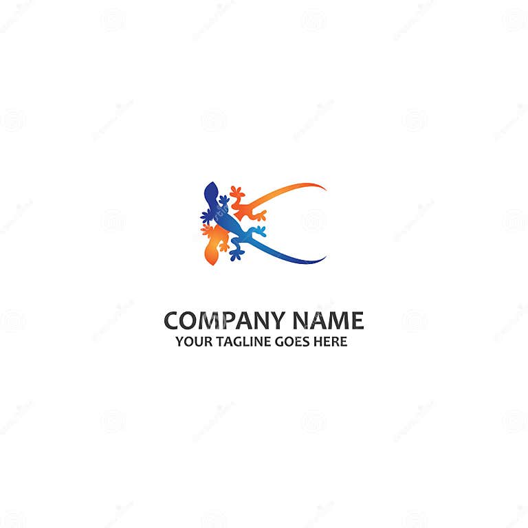 Simple Lizard Vector Icon Logo Stock Vector - Illustration of abstract ...