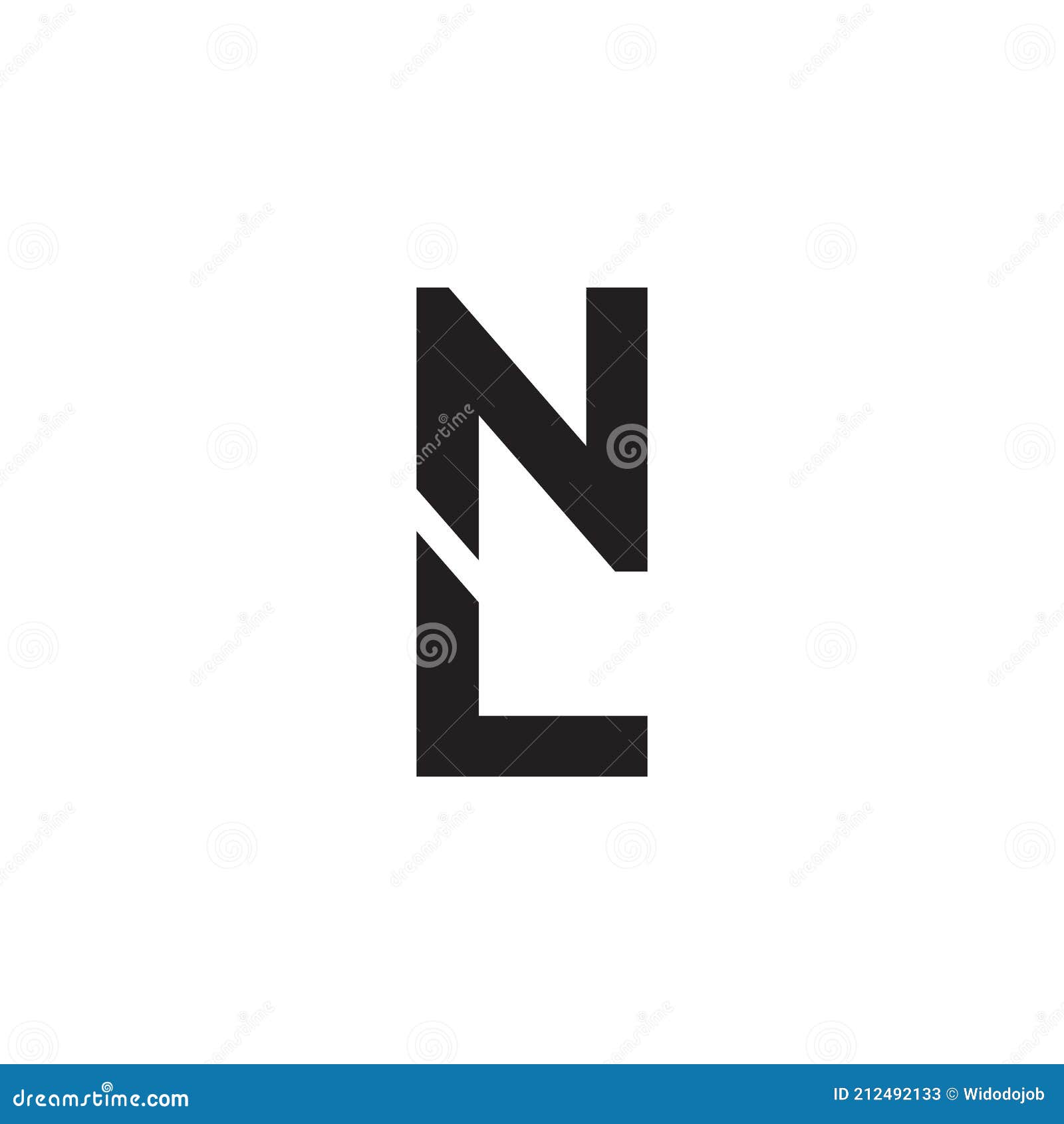 Simple LN letter logo stock vector. Illustration of font - 212492133