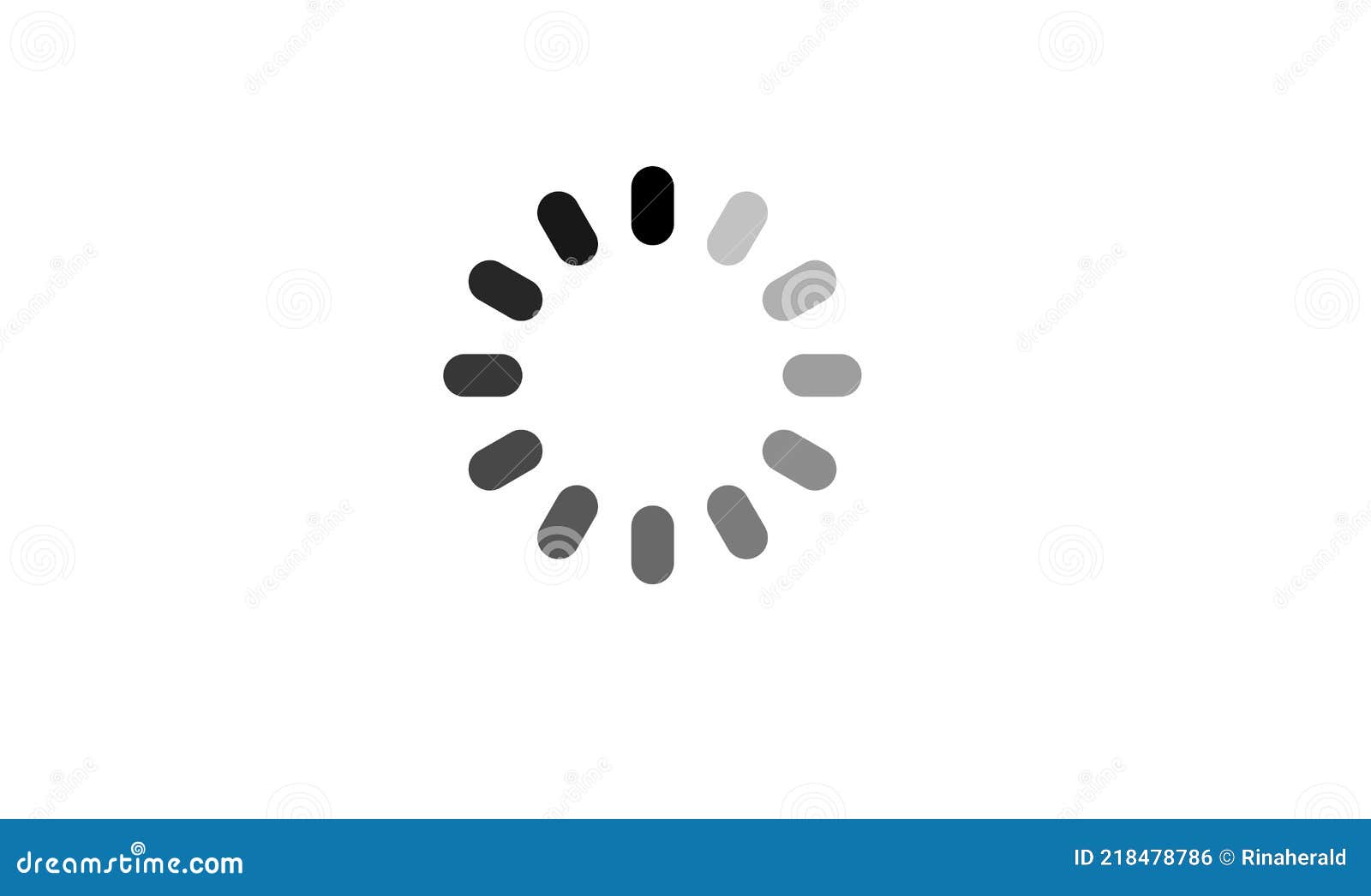 Loading Round Icon On Light Beige Background With Blinking Black ...
