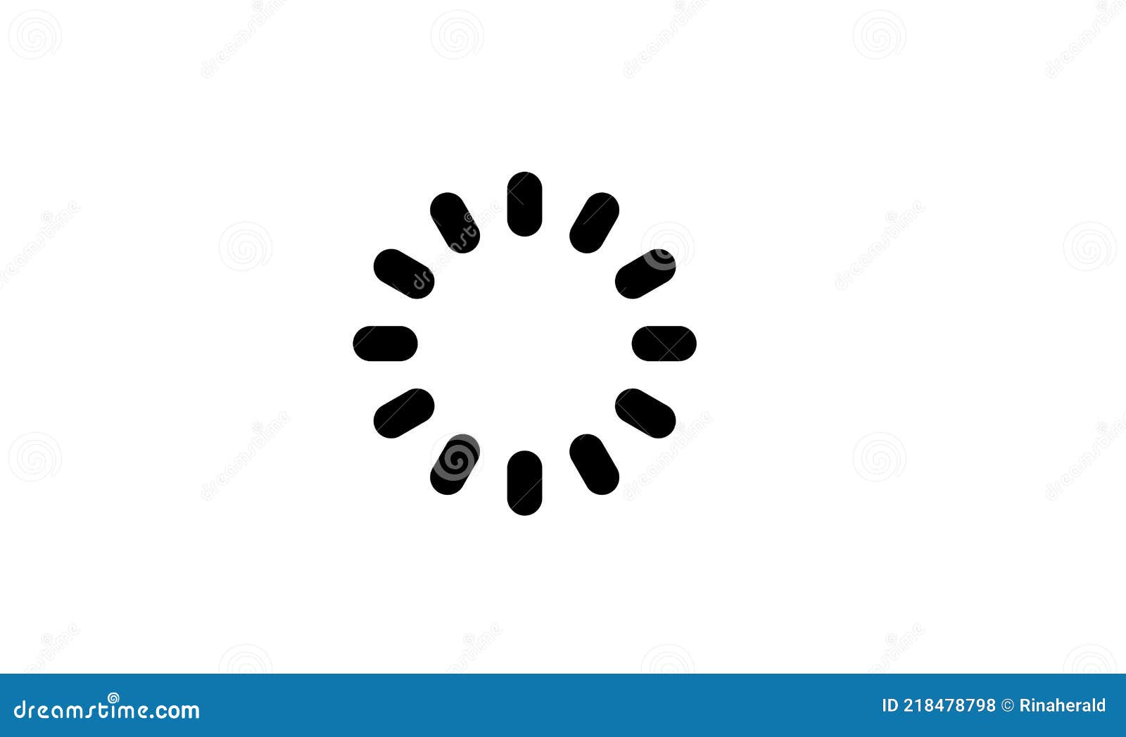 Loading Round Icon On Light Beige Background With Blinking Black ...