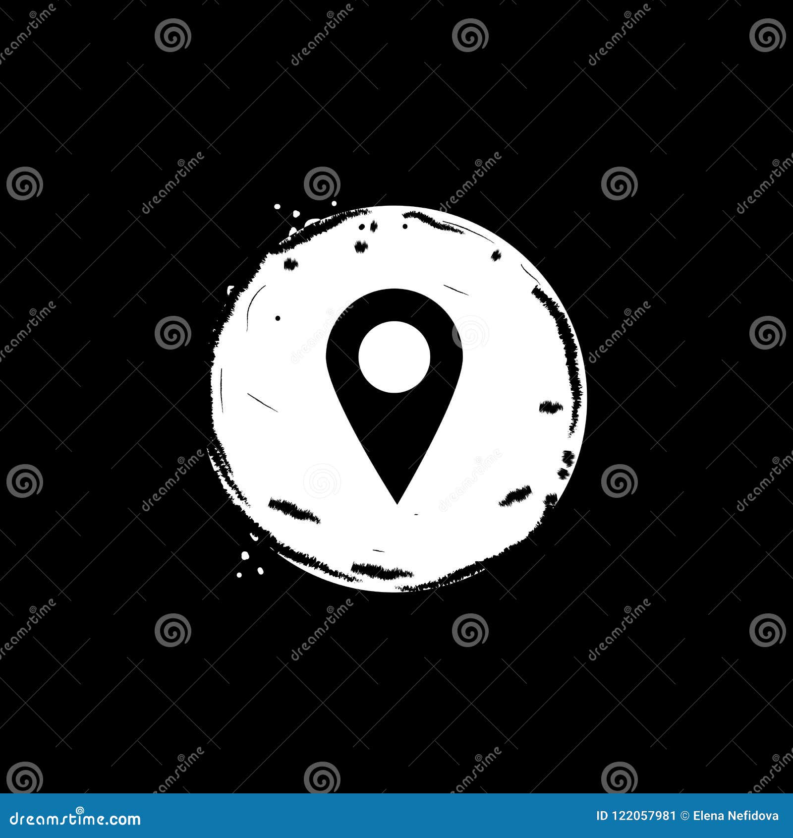 Simple Location Icon Vector Stock Vector - Illustration of navigation ...