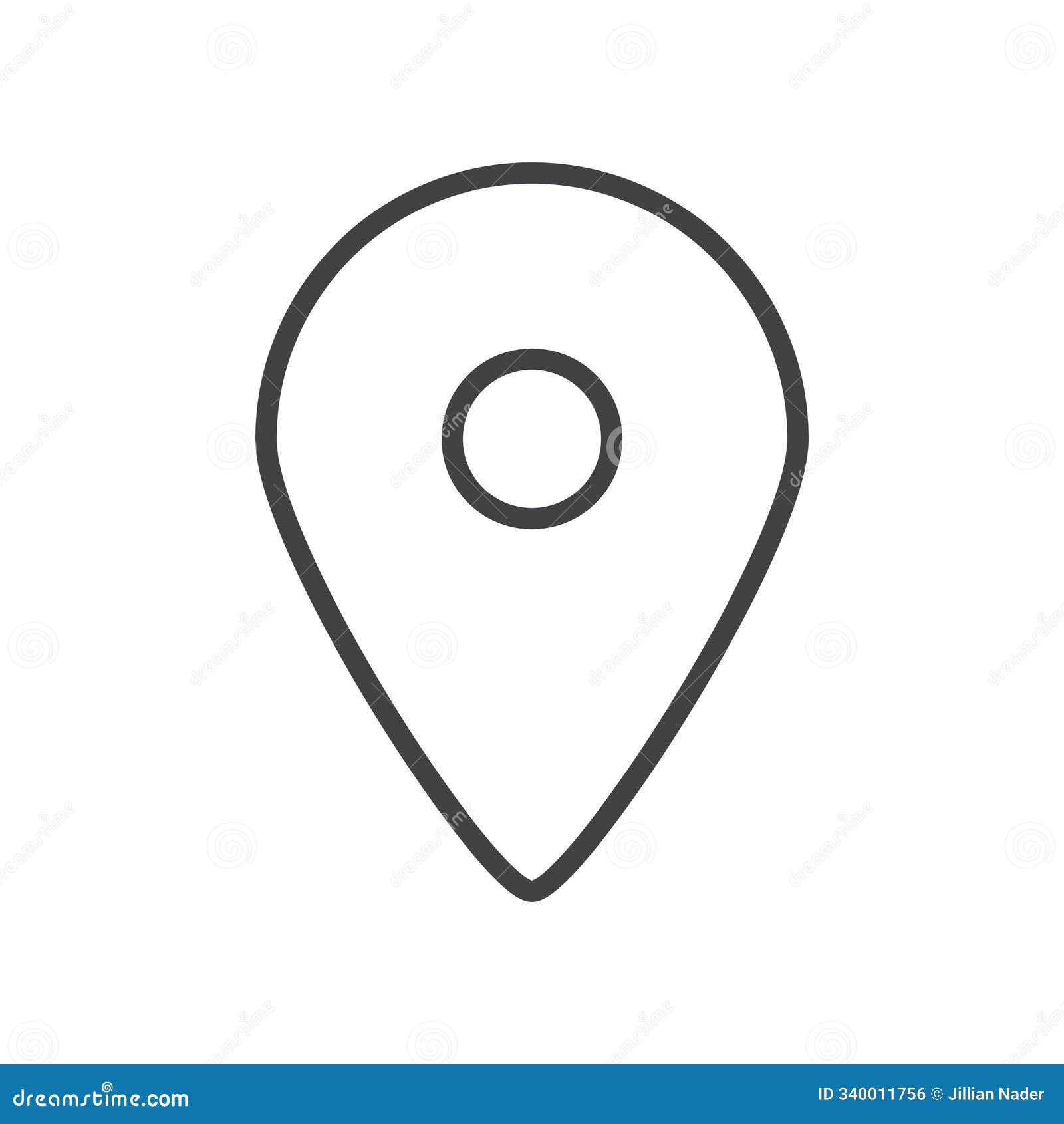 Simple Location Pin Icon Symbolizing Maps or Navigation Stock Vector ...
