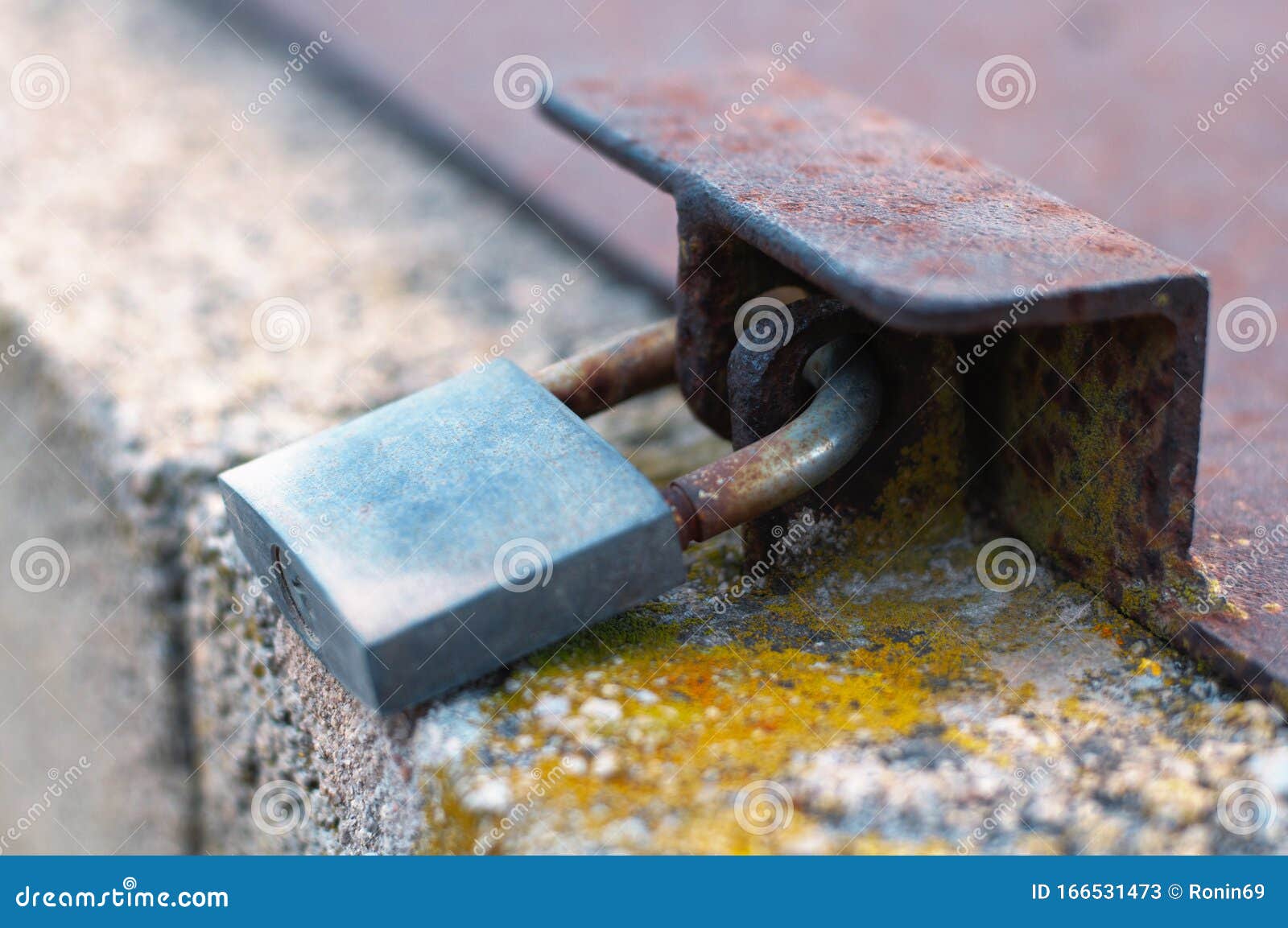 Simple lock on the hatch stock image. Image of texture - 166531473