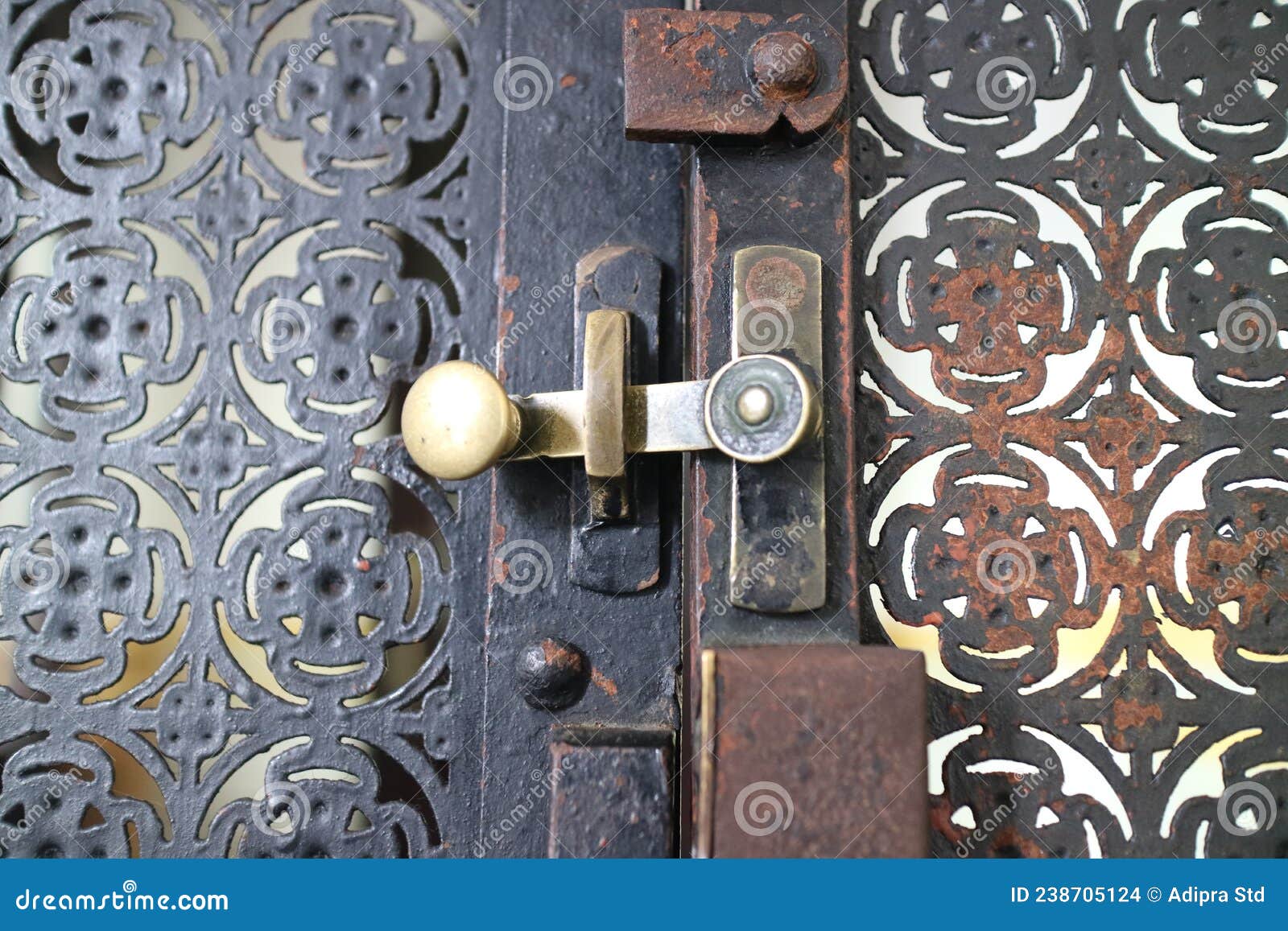 Simple Lock on Scrap Metal Window Stock Photo - Image of design, lock ...