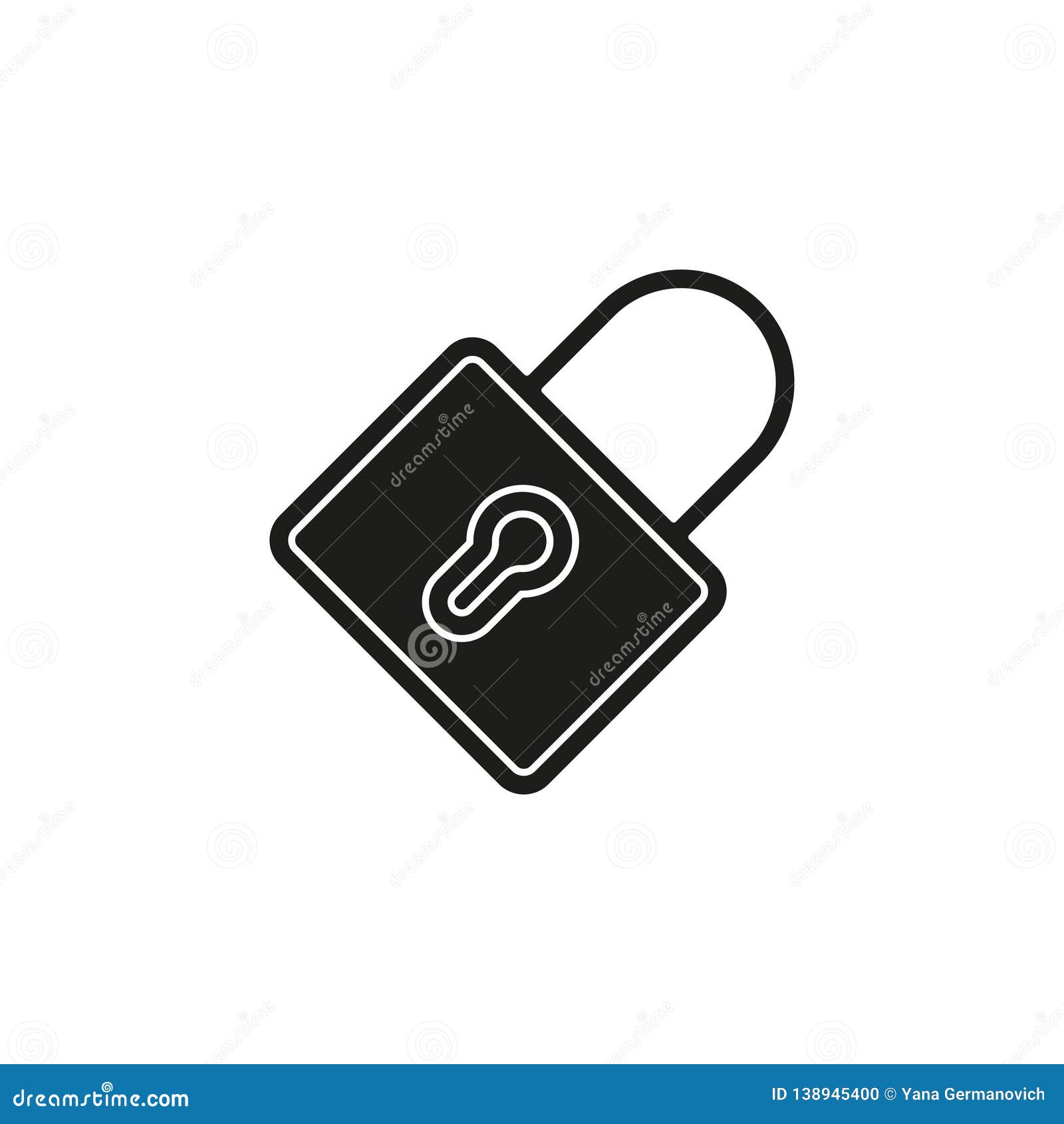 Simple Lock Vector Icon stock illustration. Illustration of change ...