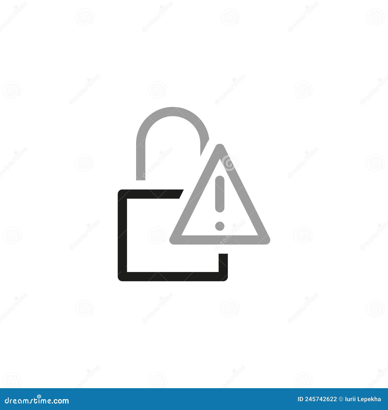 Simple Locks Related Vector Line Icons. Errors in Protection. Vector ...