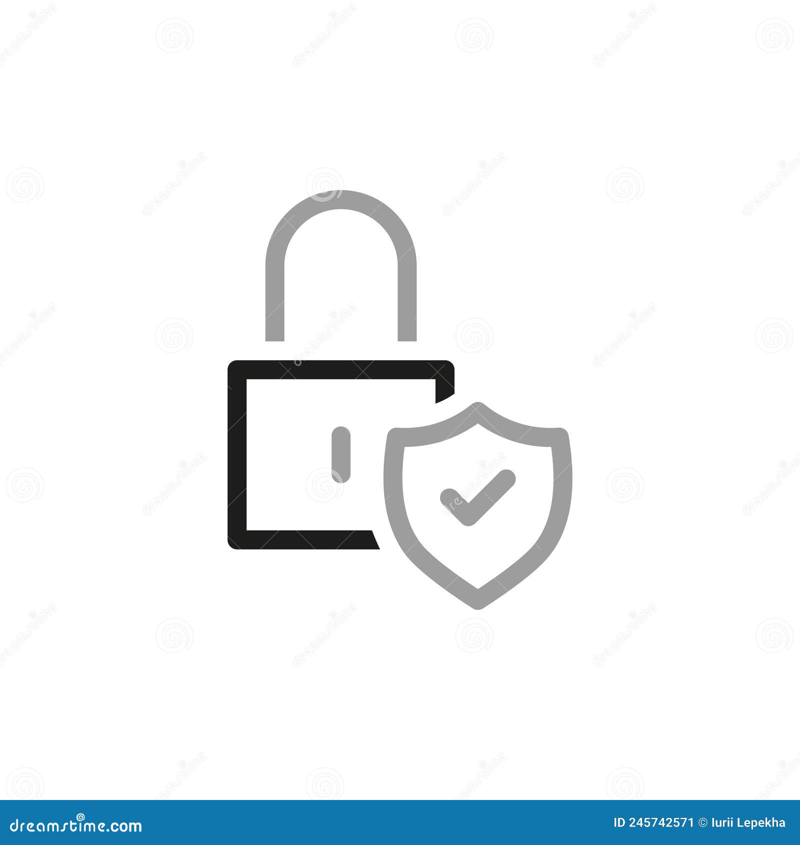 Simple Locks Related Vector Line Icons. Shield and Security. Vector ...