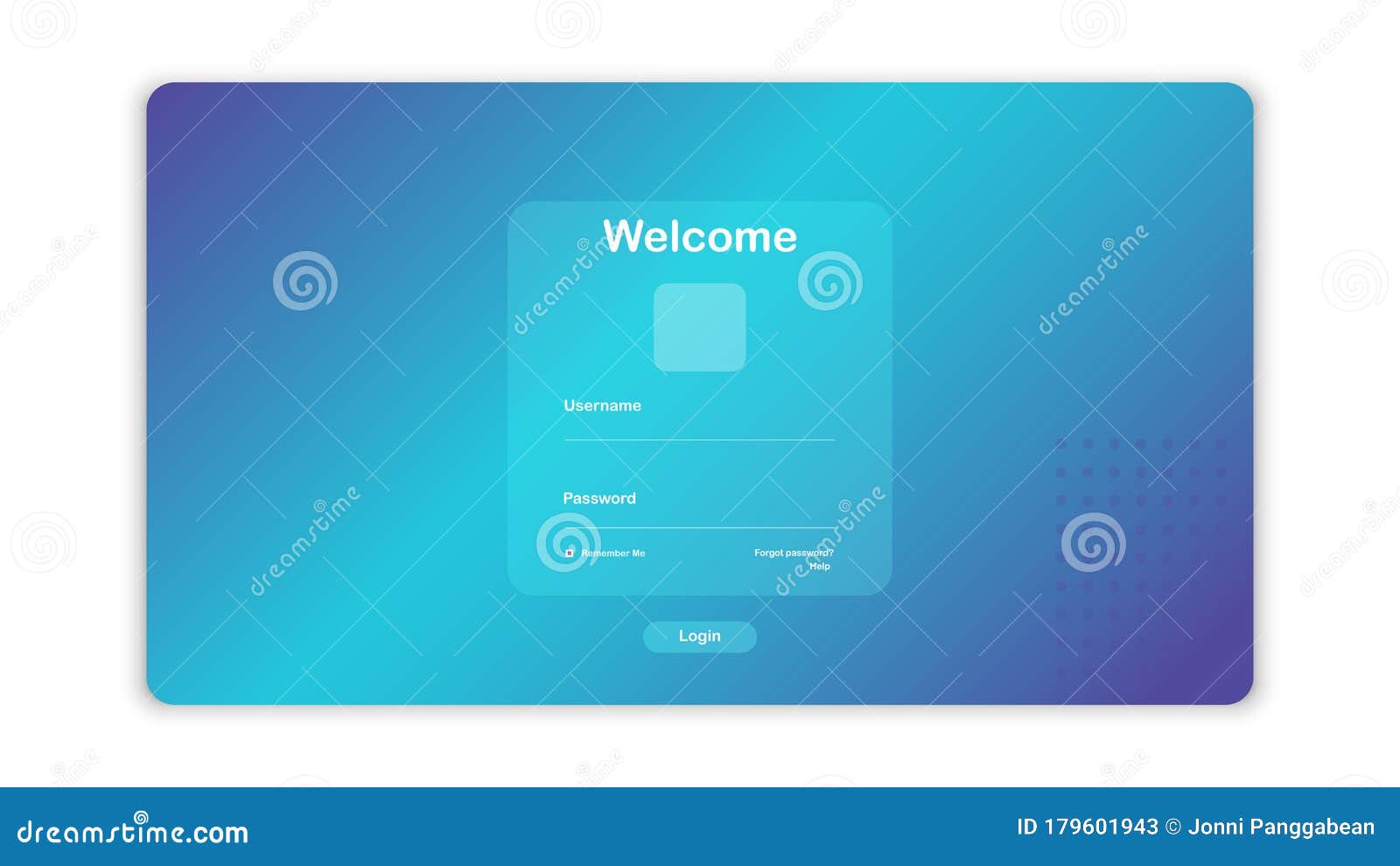 Simple Login Page Template Design for Website, Mobile, Computer ...