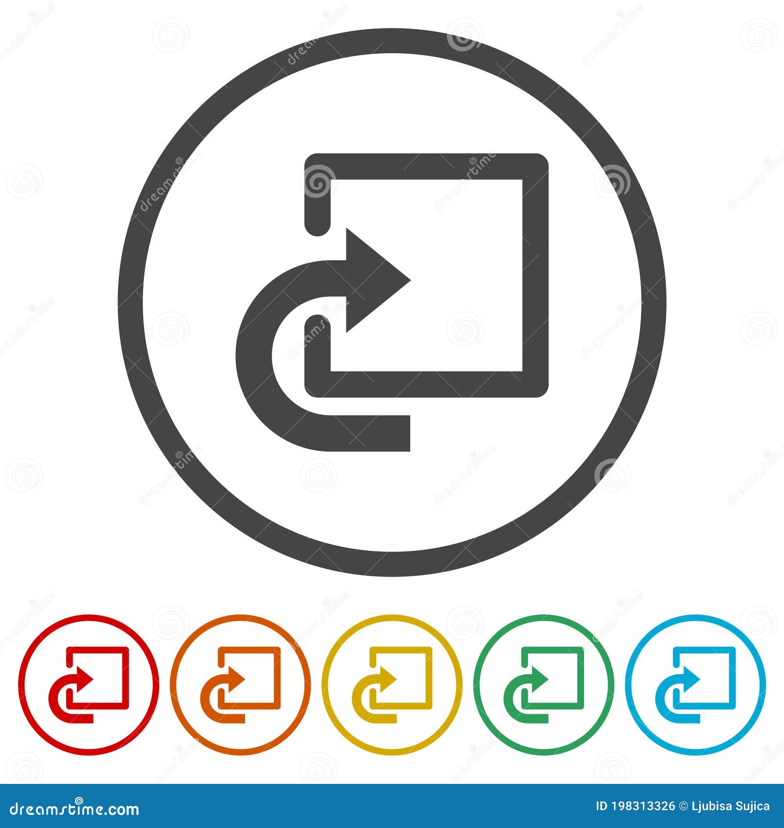 Simple Login Ring Icon, Color Set Stock Vector - Illustration of human ...