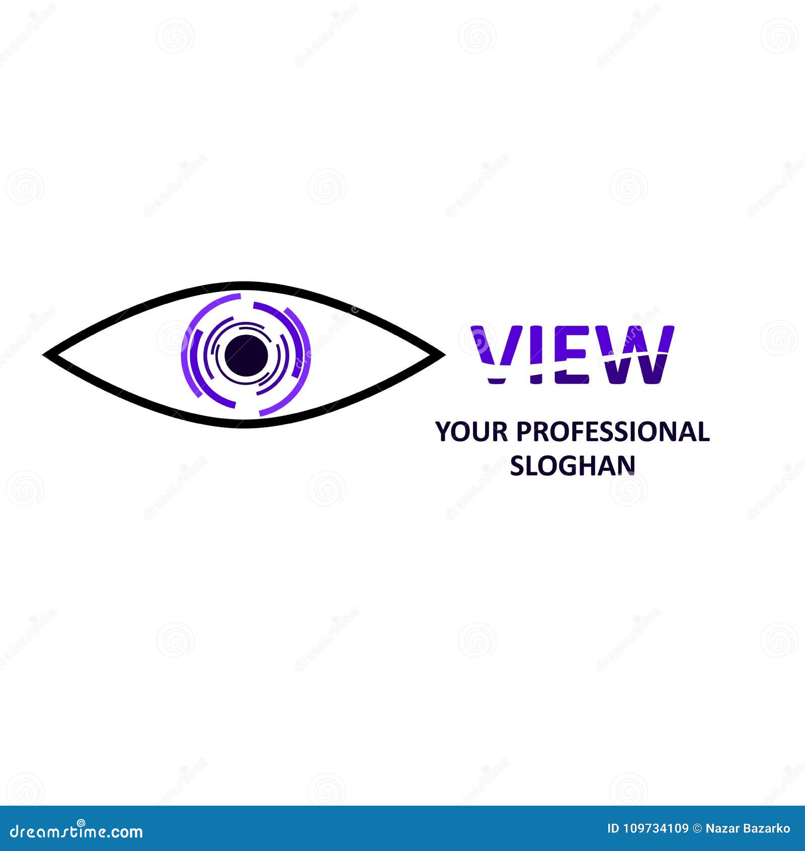 Simple Logo. an Abstract Eye. Template Stock Illustration ...