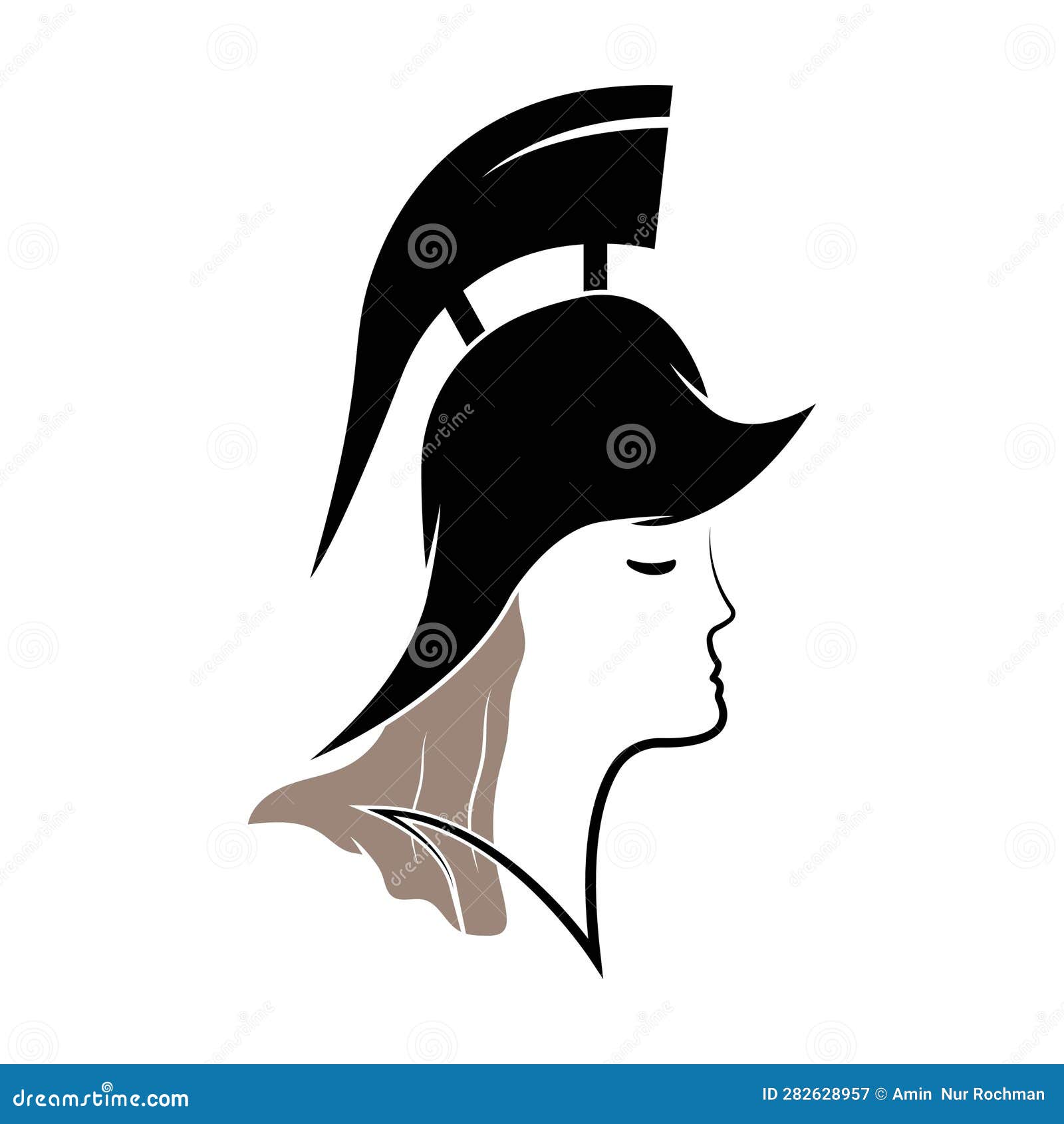 Athena Vector Illustration The Ancient Greek Goddess Of Warfare ...