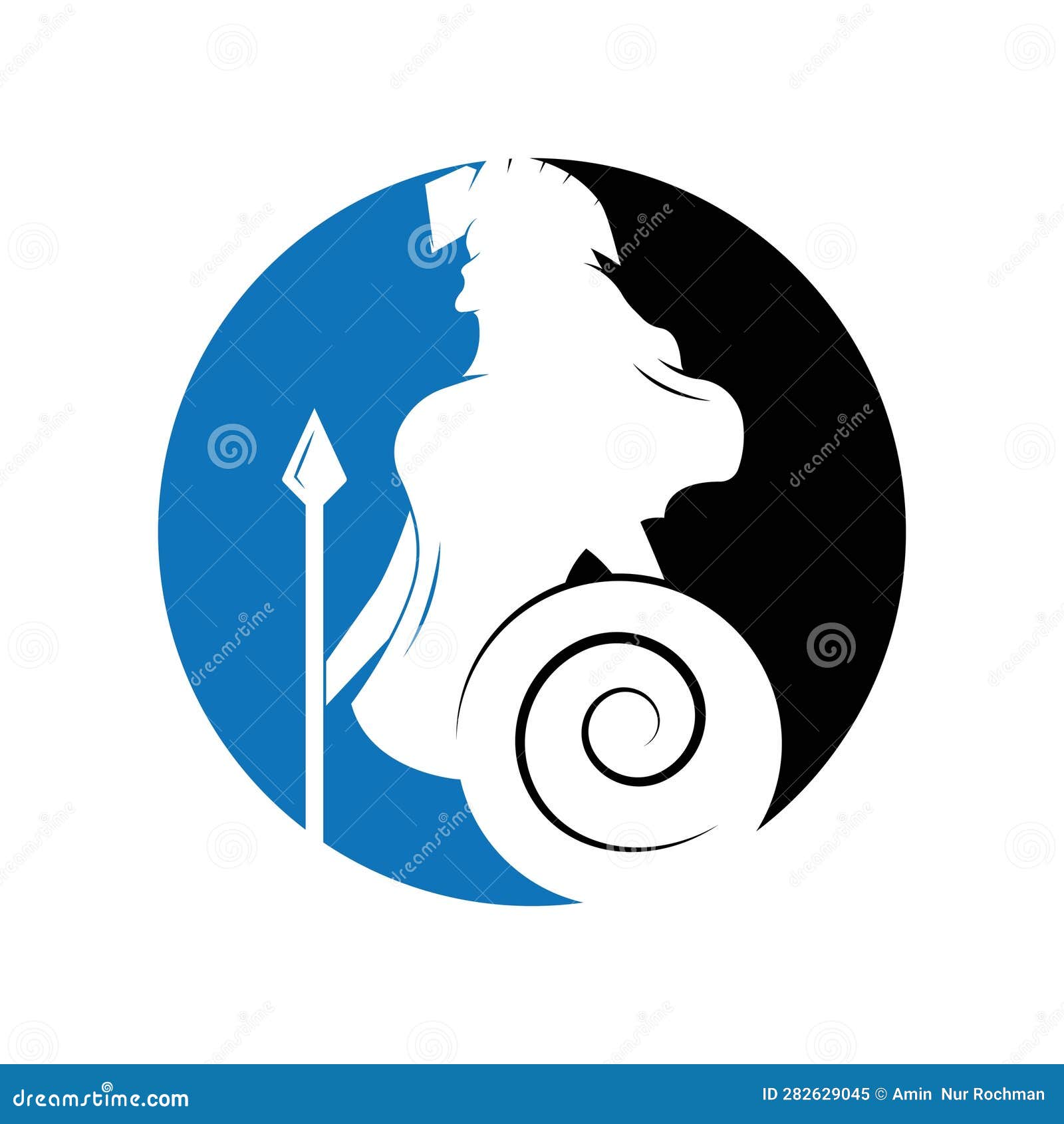 Simple Logo Athena Vector Template Stock Illustration - Illustration of ...