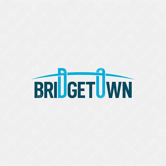 Simple Logo Bridgetown and Bridge Logo Stock Vector - Illustration of ...