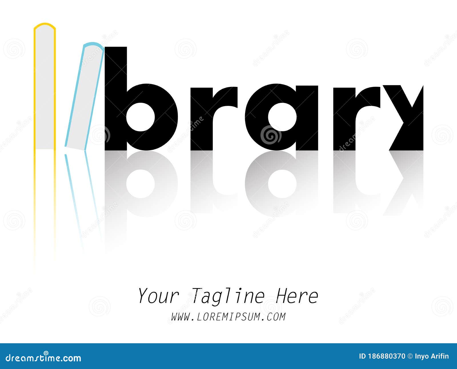 Simple Logo Design Book Library Illustrations Stock Vector ...