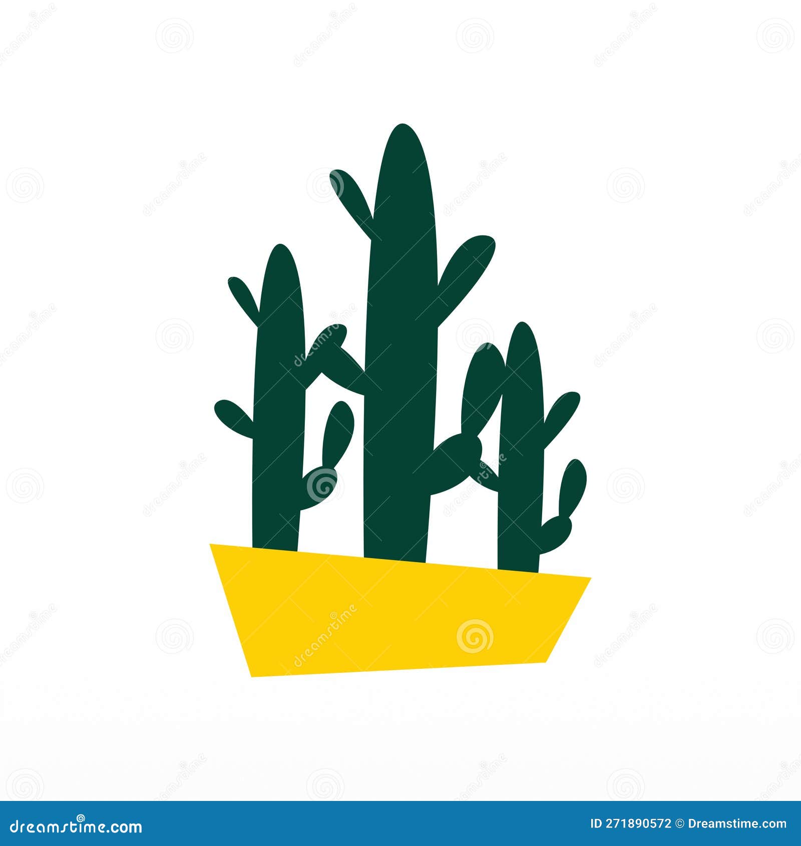 A Simple Logo Design of a Cactus Stock Illustration - Illustration of ...