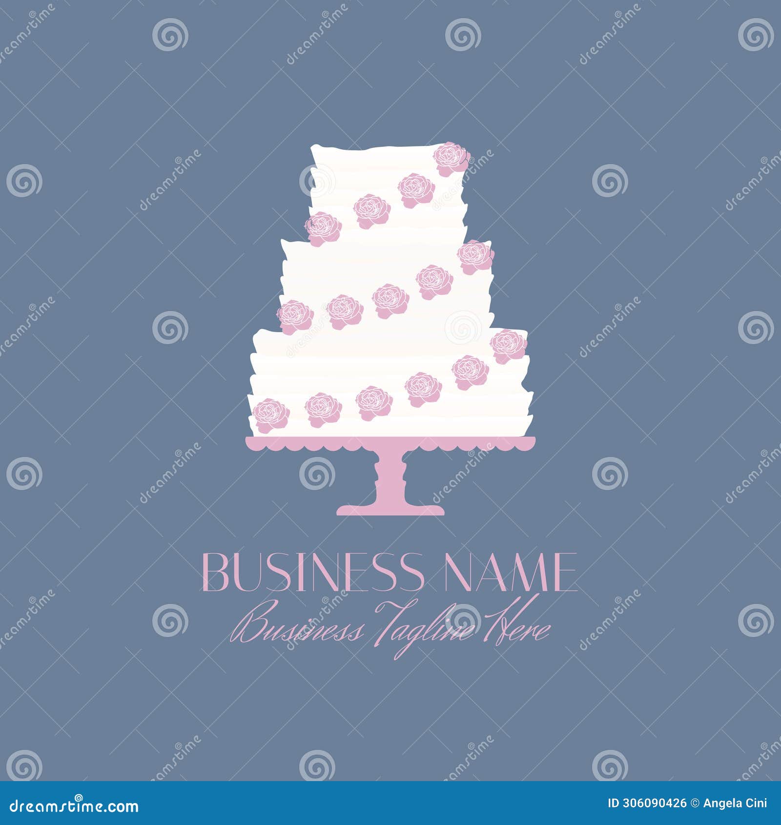 Simple Logo Design with a Cake Stock Vector - Illustration of cook ...