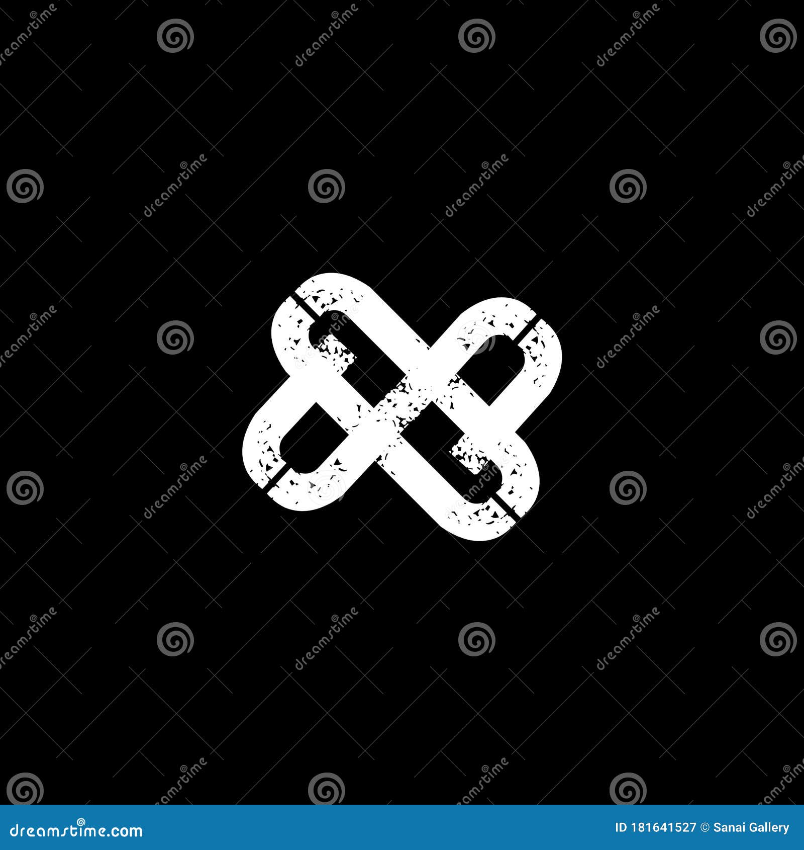 Simple Logo Design with in the Dark Background Stock Illustration ...