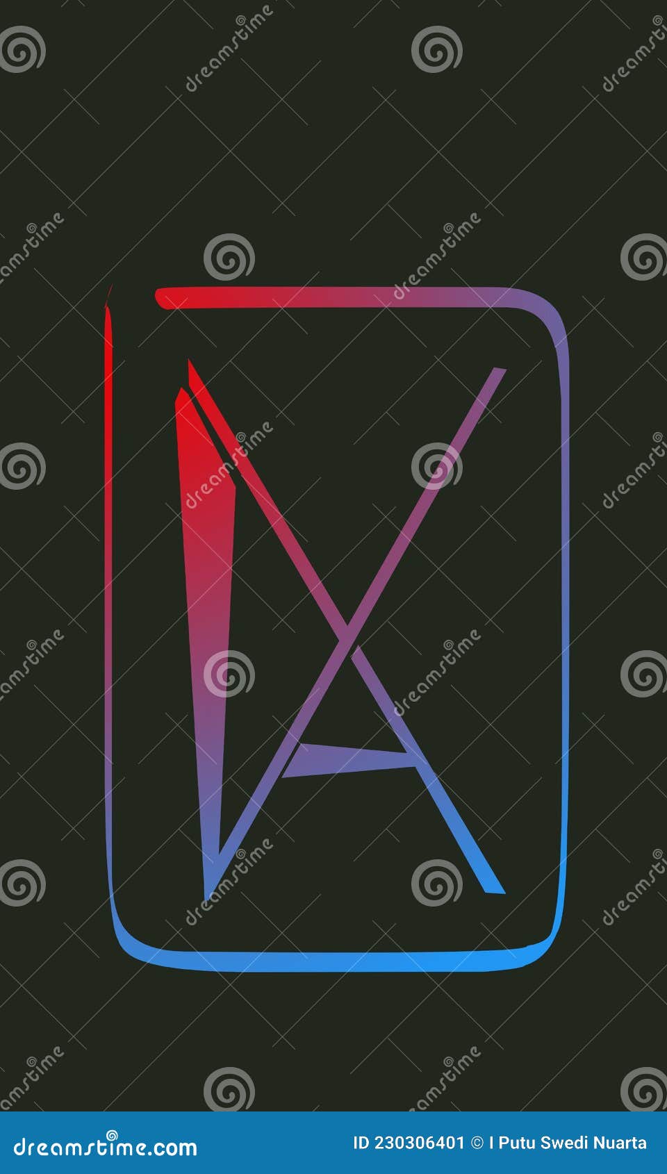 A Simple Logo Design in Gradient Color Stock Illustration ...