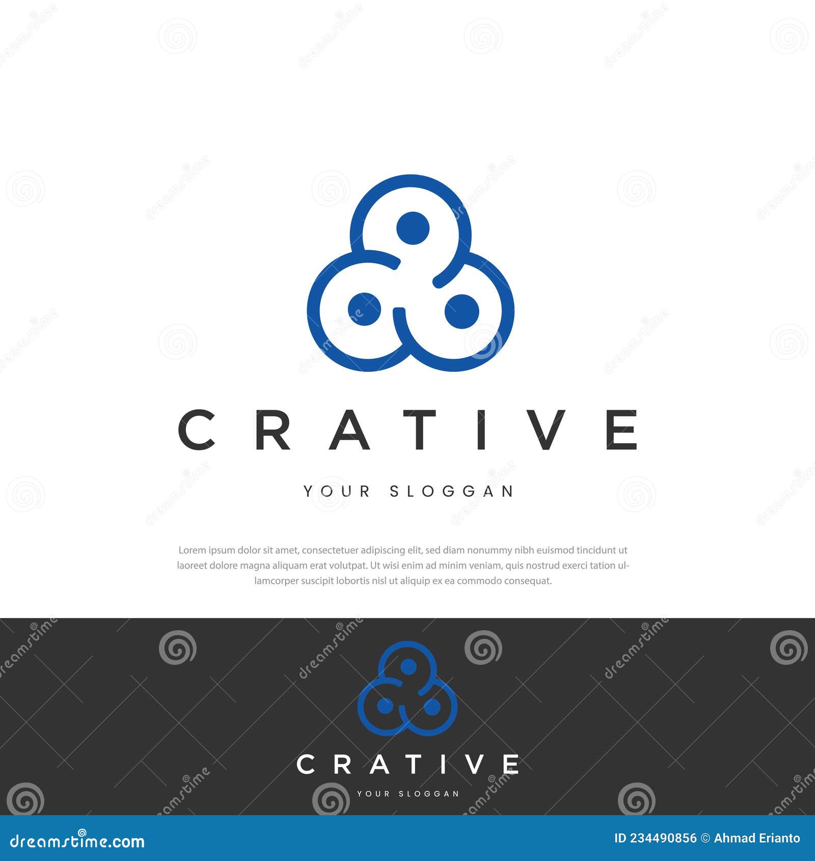 Simple Logo Design Three Interconnected Circles.icon,symbol,template ...