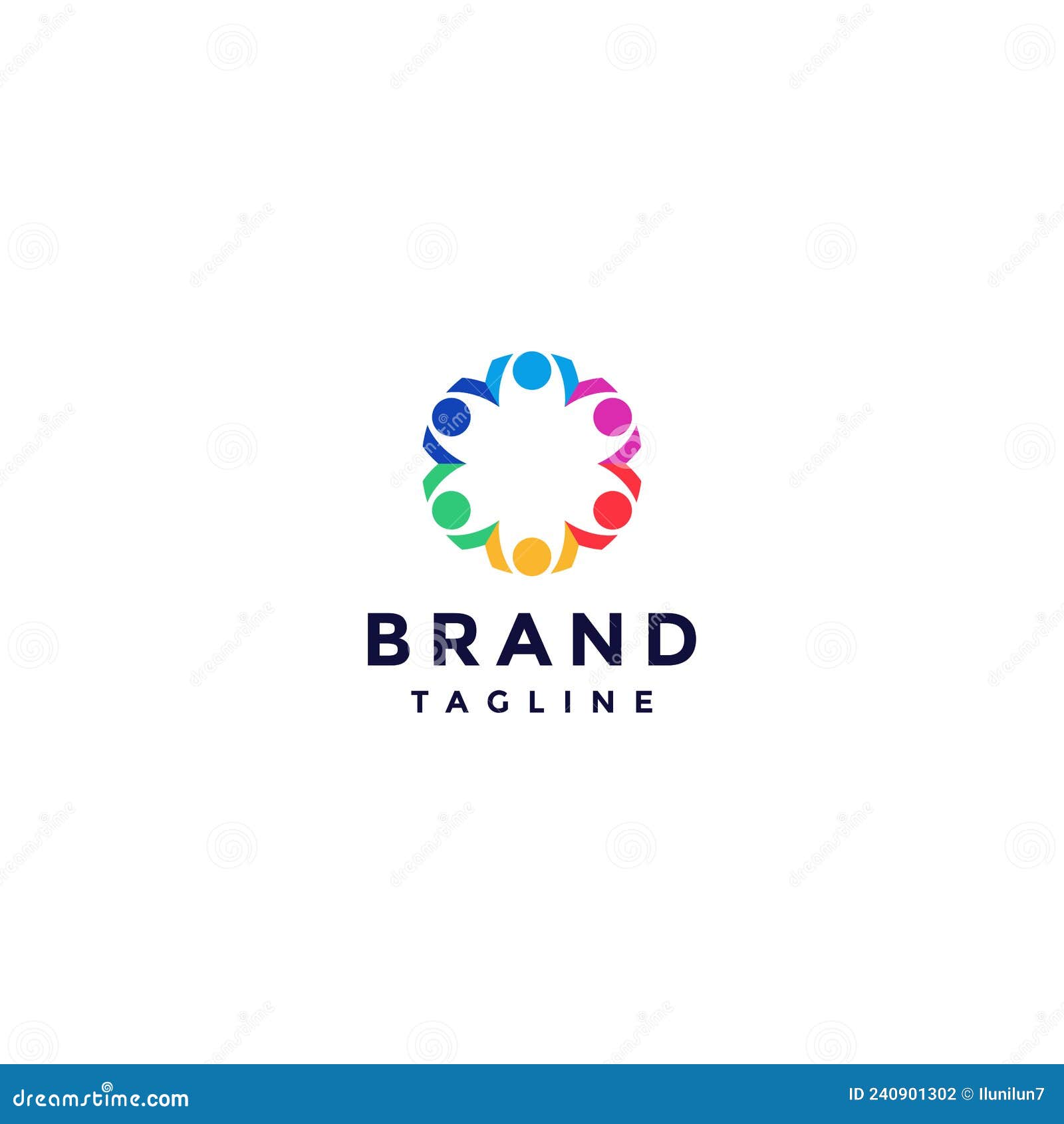 Simple Logo Design Unity of Difference Stock Vector - Illustration of ...