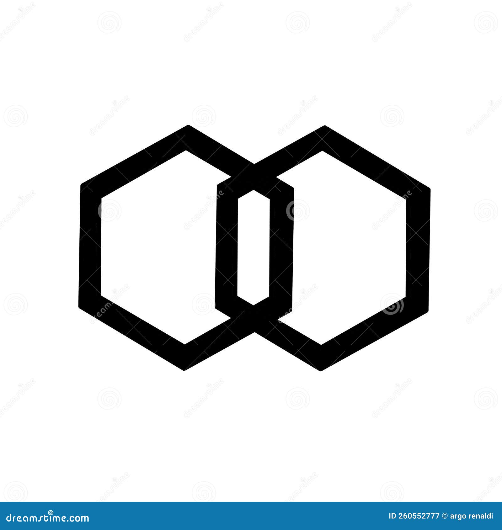 Simple Logo of Double Rectangle Black Stock Image - Image of logo ...