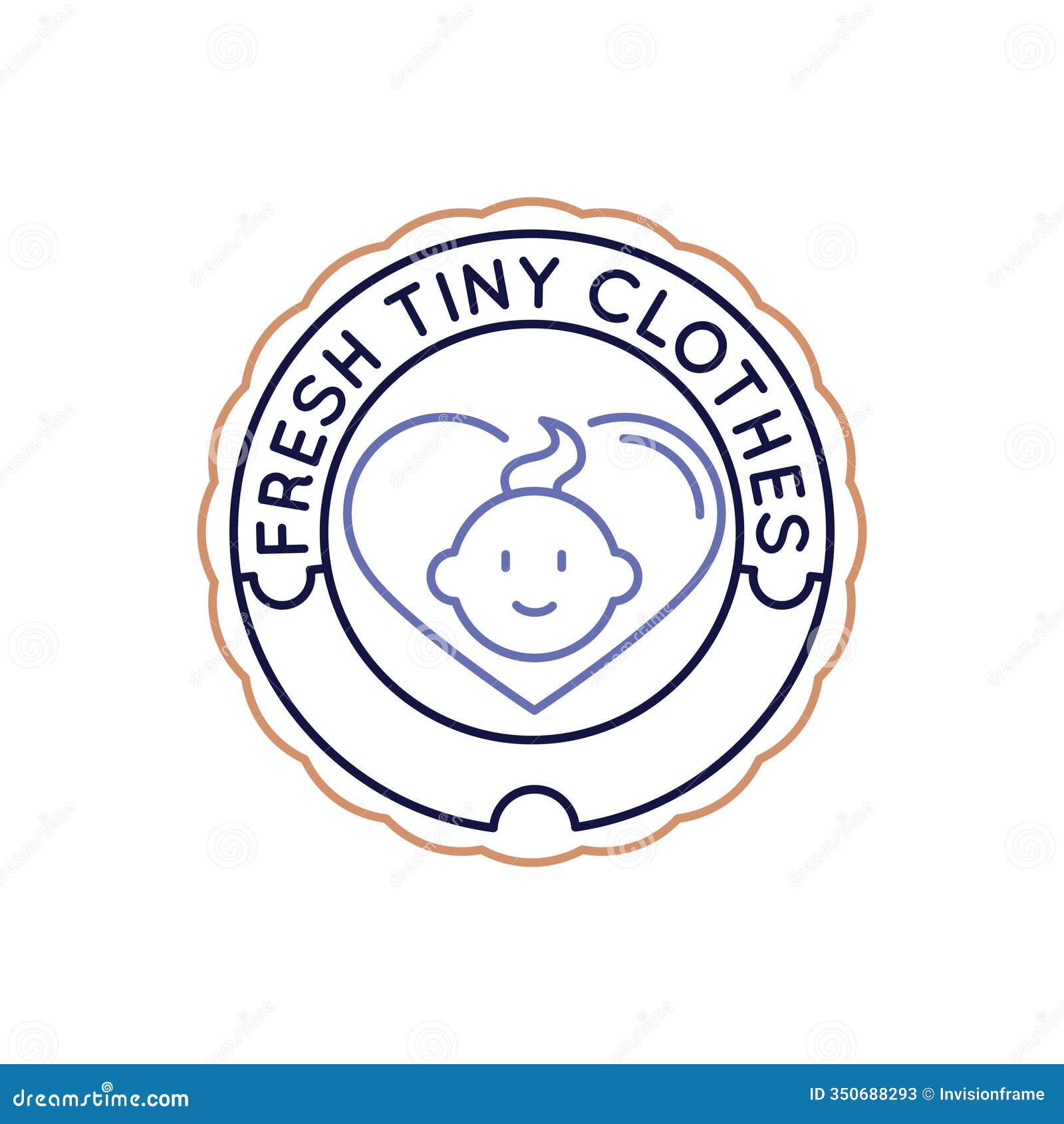 Simple Logo with Fresh Tiny Clothes Icon Stock Illustration ...