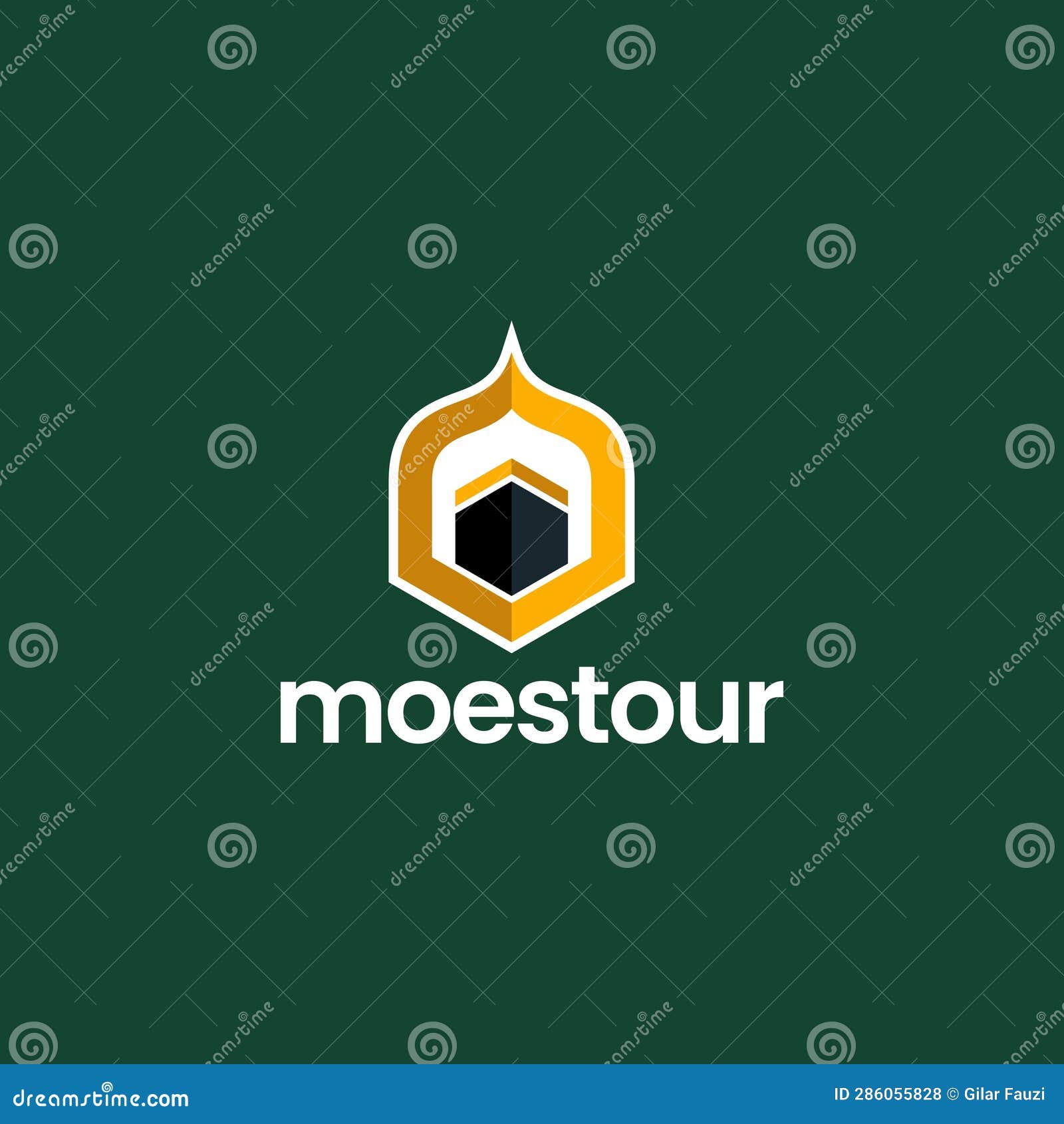 Simple Logo of Islamic Travel Stock Vector - Illustration of umrah ...