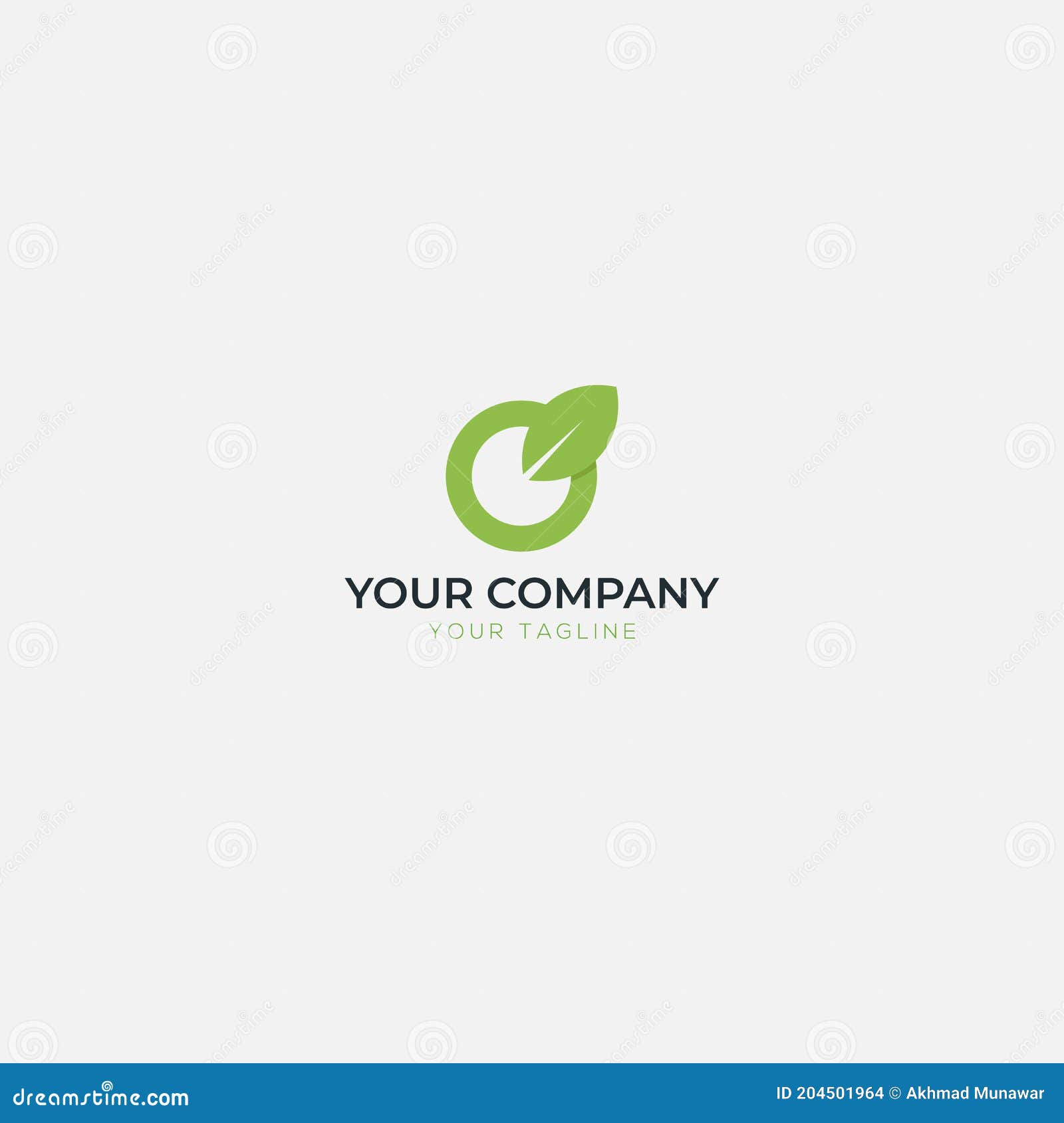 Simple Logo Leaf with Letter O Logo Stock Vector - Illustration of ...
