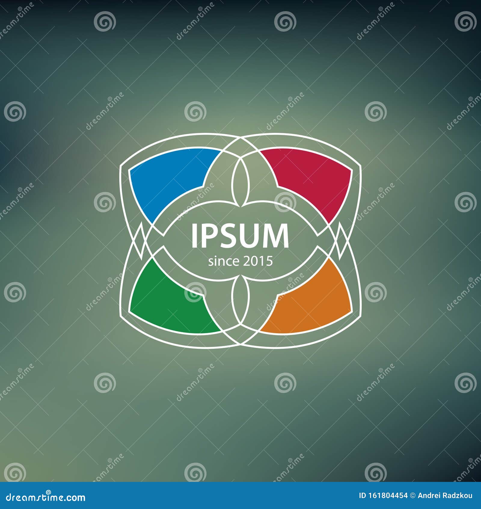 Simple Logo in Linear Art Style. Outline Vector Logotype Stock Vector ...