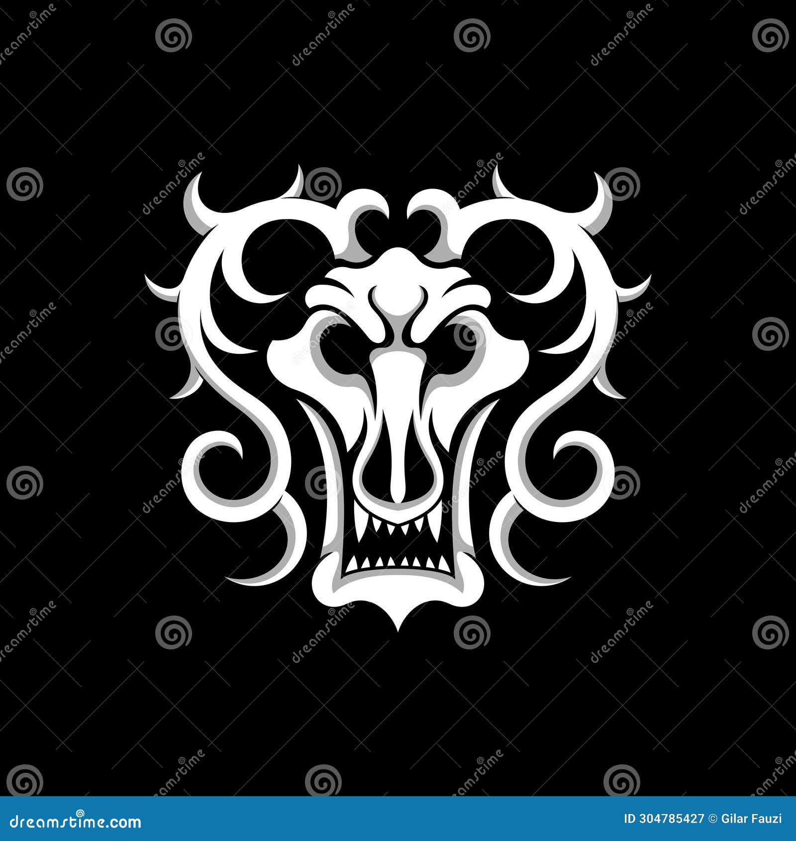 Monster skull logo stock vector. Illustration of anatomy - 304785427