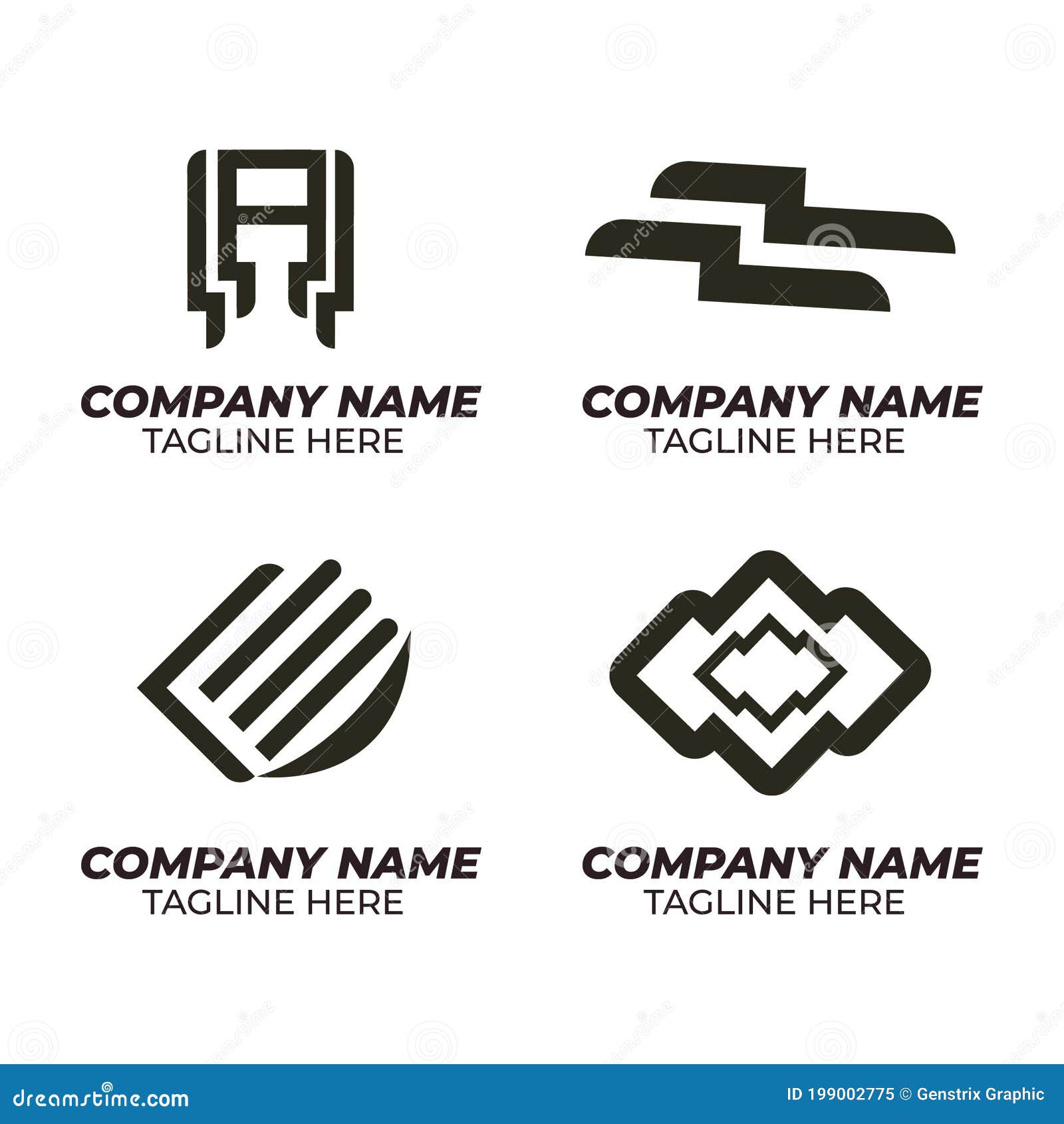 Simple logo set collection stock illustration. Illustration of brand ...