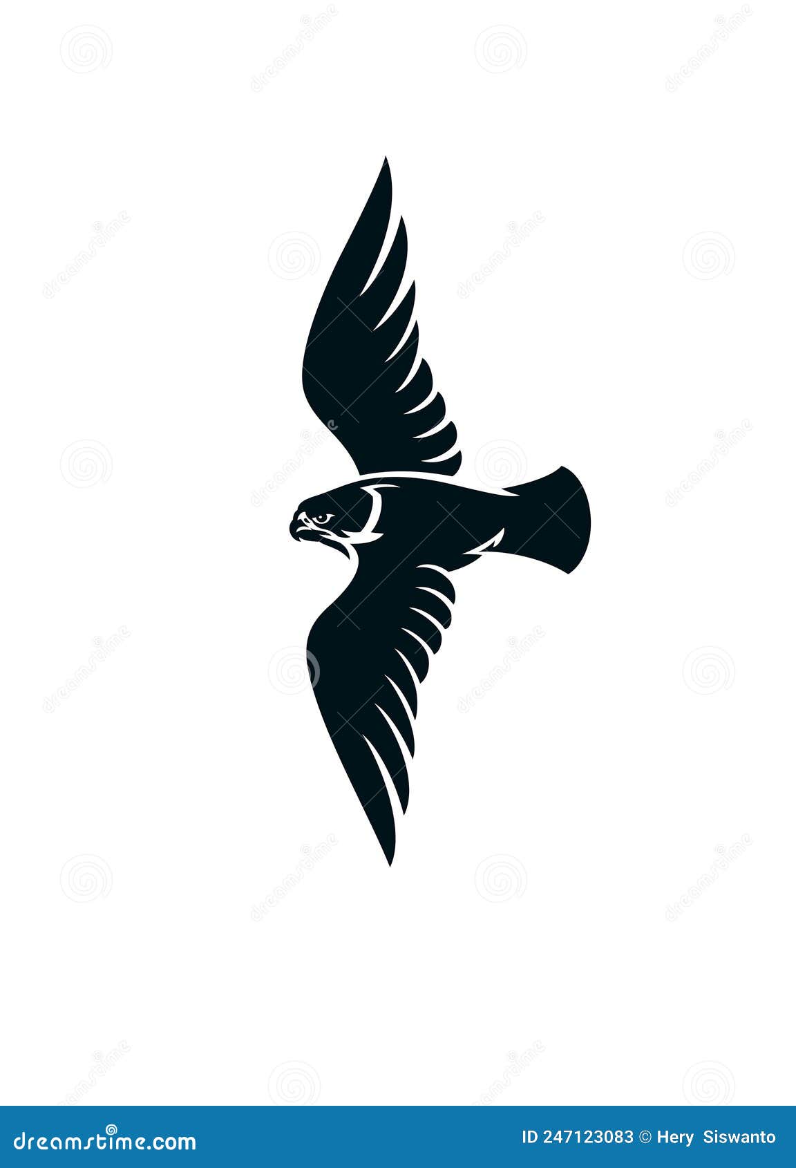 Simple Logo Style of Hawk Bird Stock Vector - Illustration of club ...