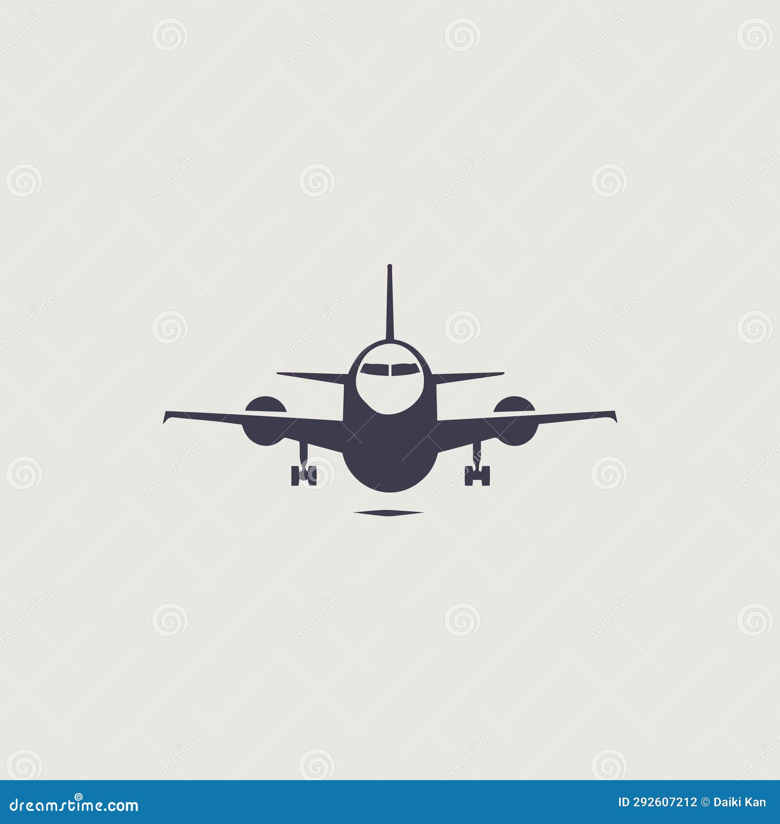 A Simple Logo that Symbolically Uses an Airplane Stock Vector ...