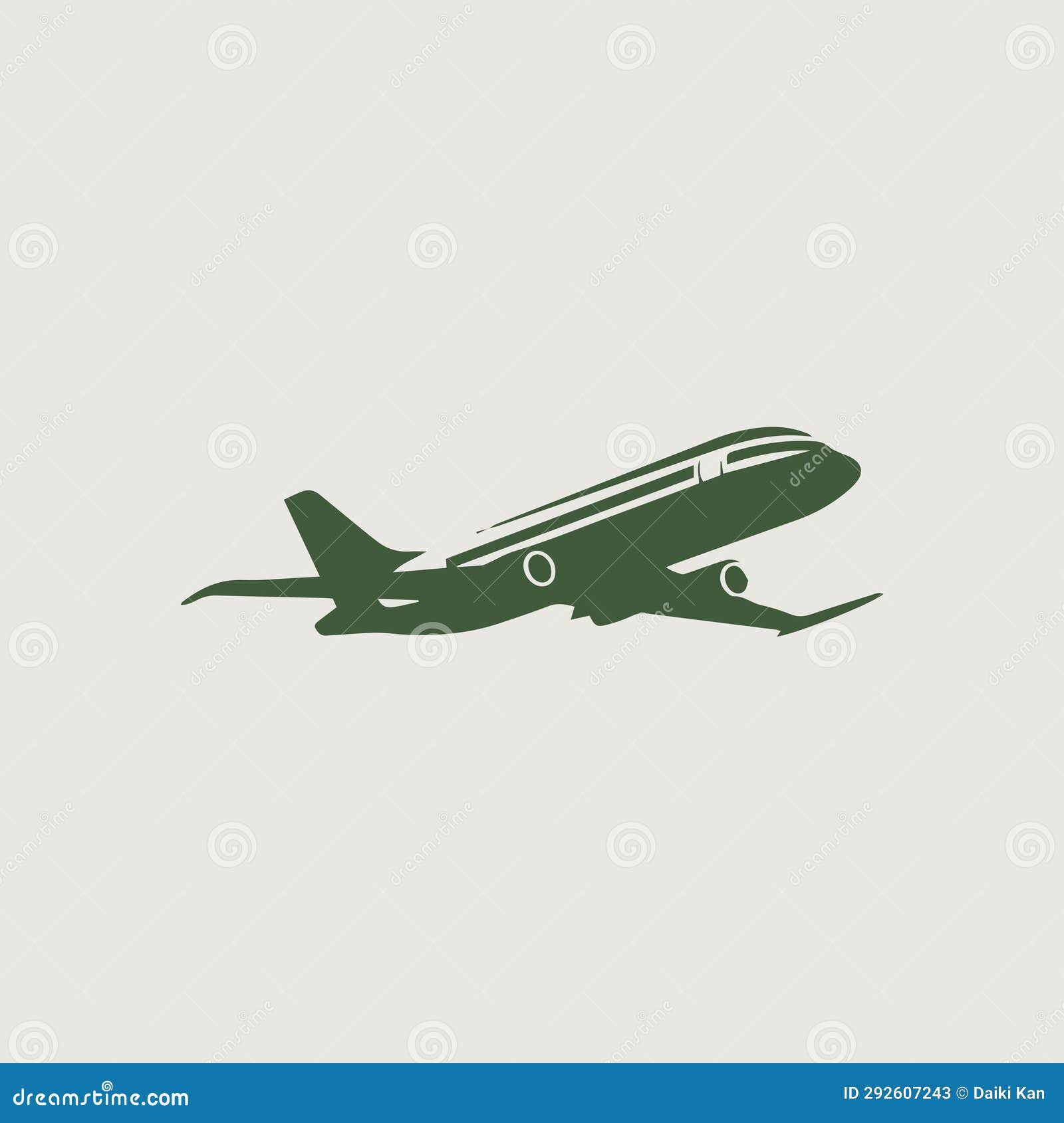 A Simple Logo that Symbolically Uses an Airplane Stock Vector ...