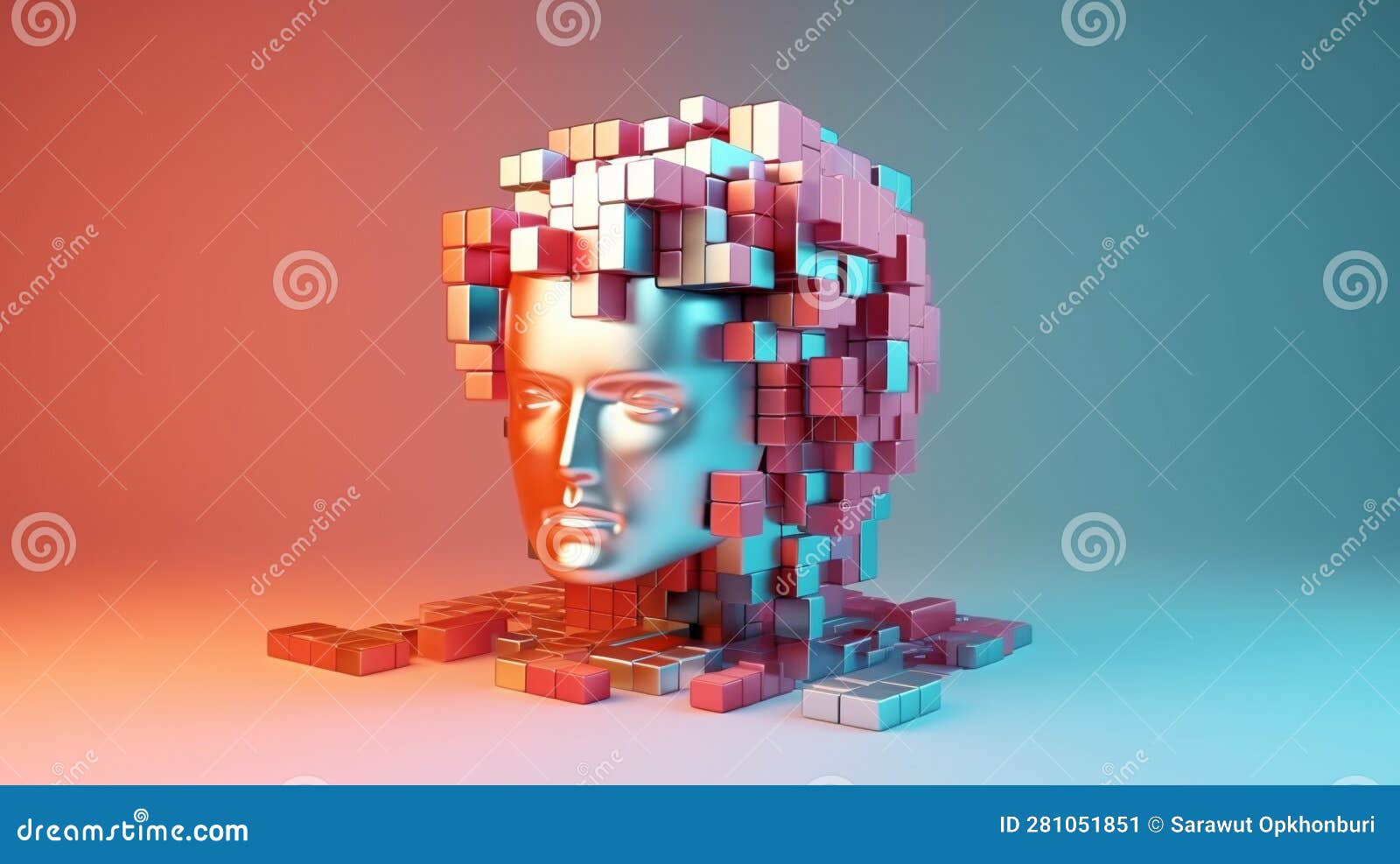 Simple Logo Technology Human-computer Connection. AI Generative Stock ...