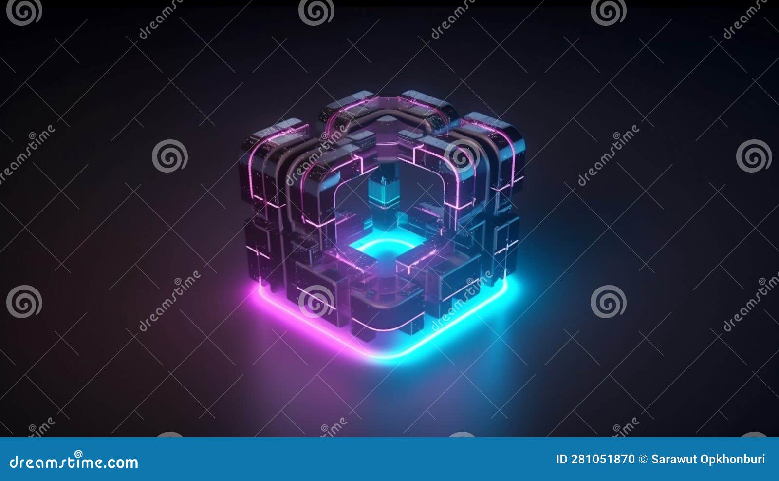 Simple Logo Technology Human-computer Connection. AI Generative Stock ...