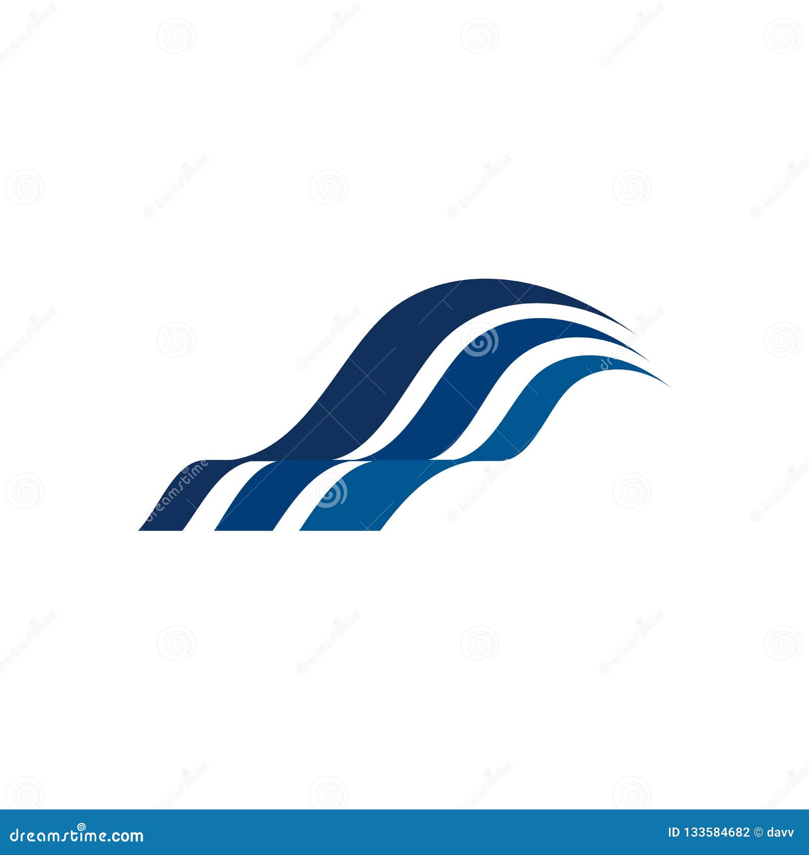 Simple Logo W Like a Wave. Water Wave Logo Template Stock Vector ...