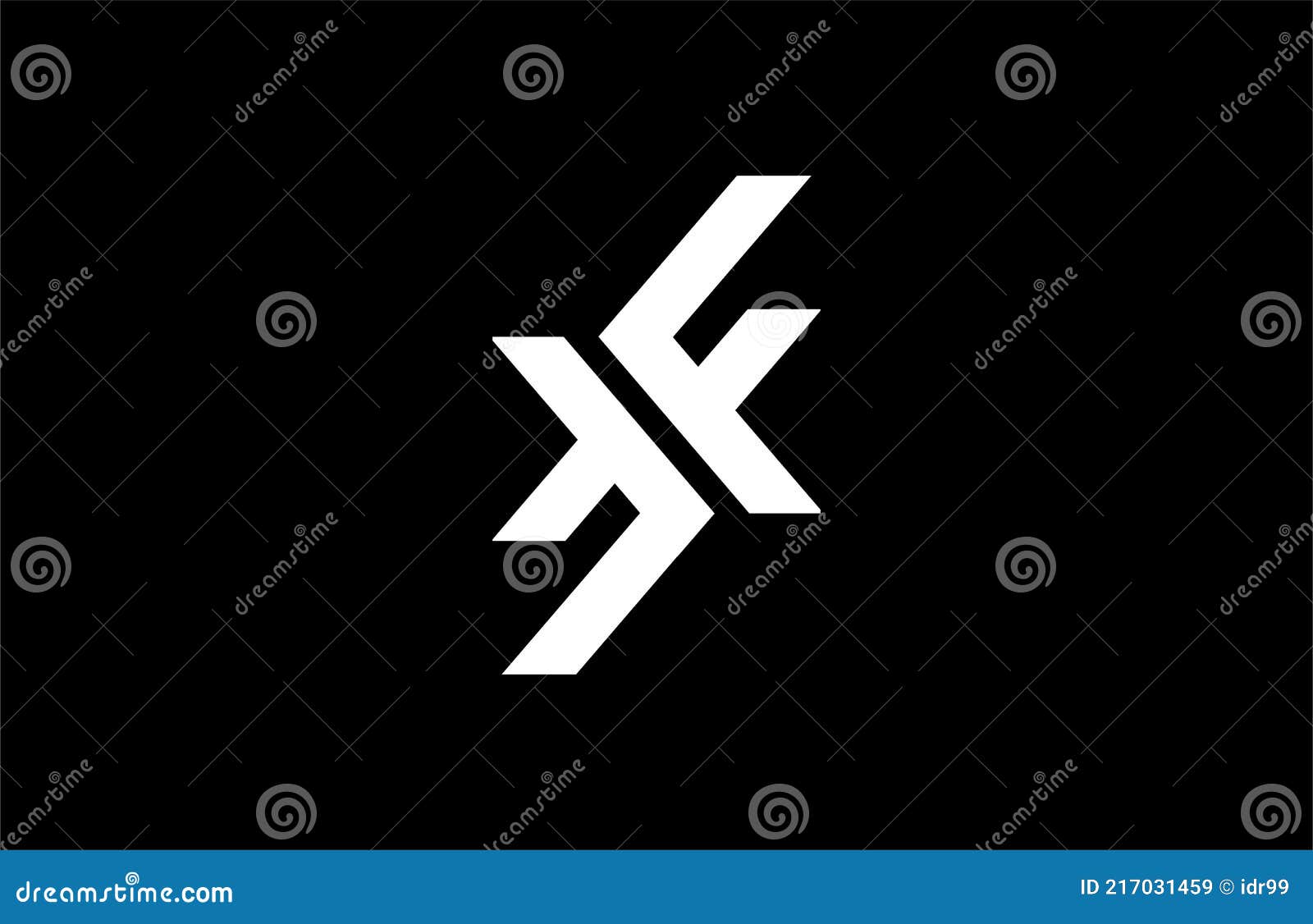 SIMPLE LOGOGRAM FF or TF LOGO Stock Illustration - Illustration of ...