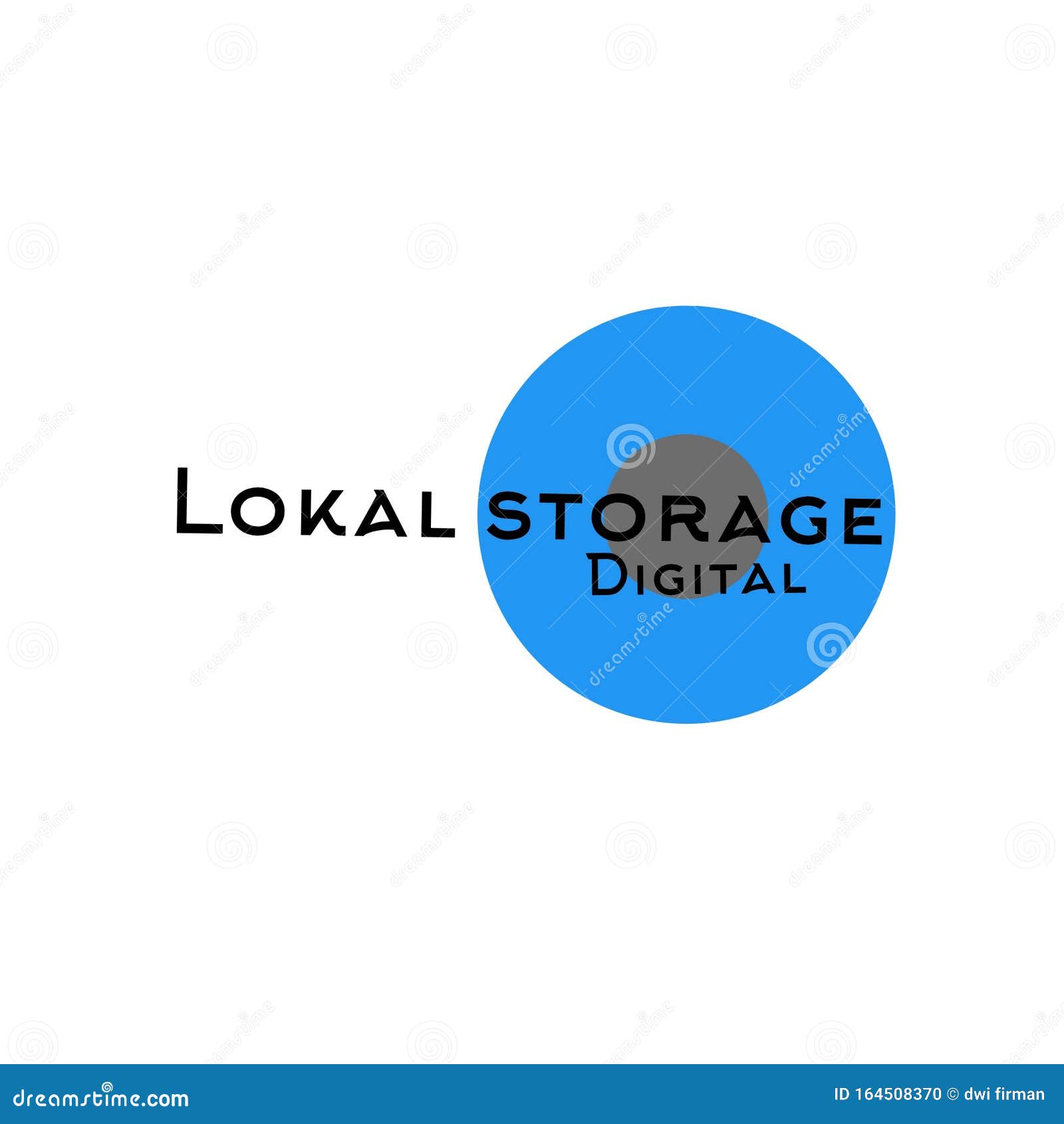 Simple Logoo with Text Lokal Storage Stock Illustration - Illustration ...