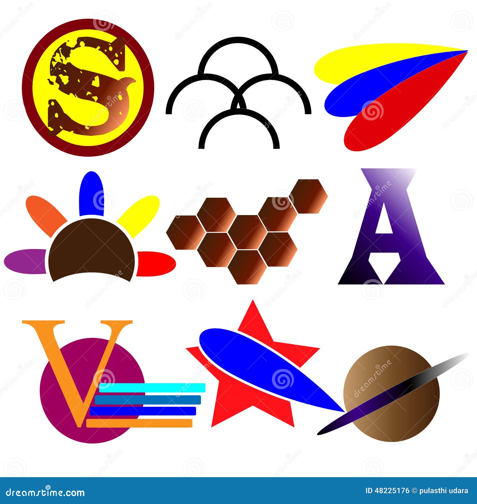 Simple logos stock illustration. Illustration of created - 48225176