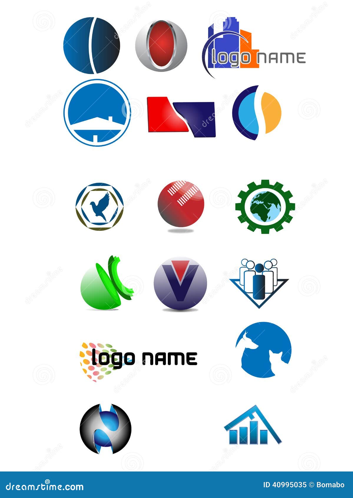 Simple logos stock illustration. Illustration of geometrical - 40995035